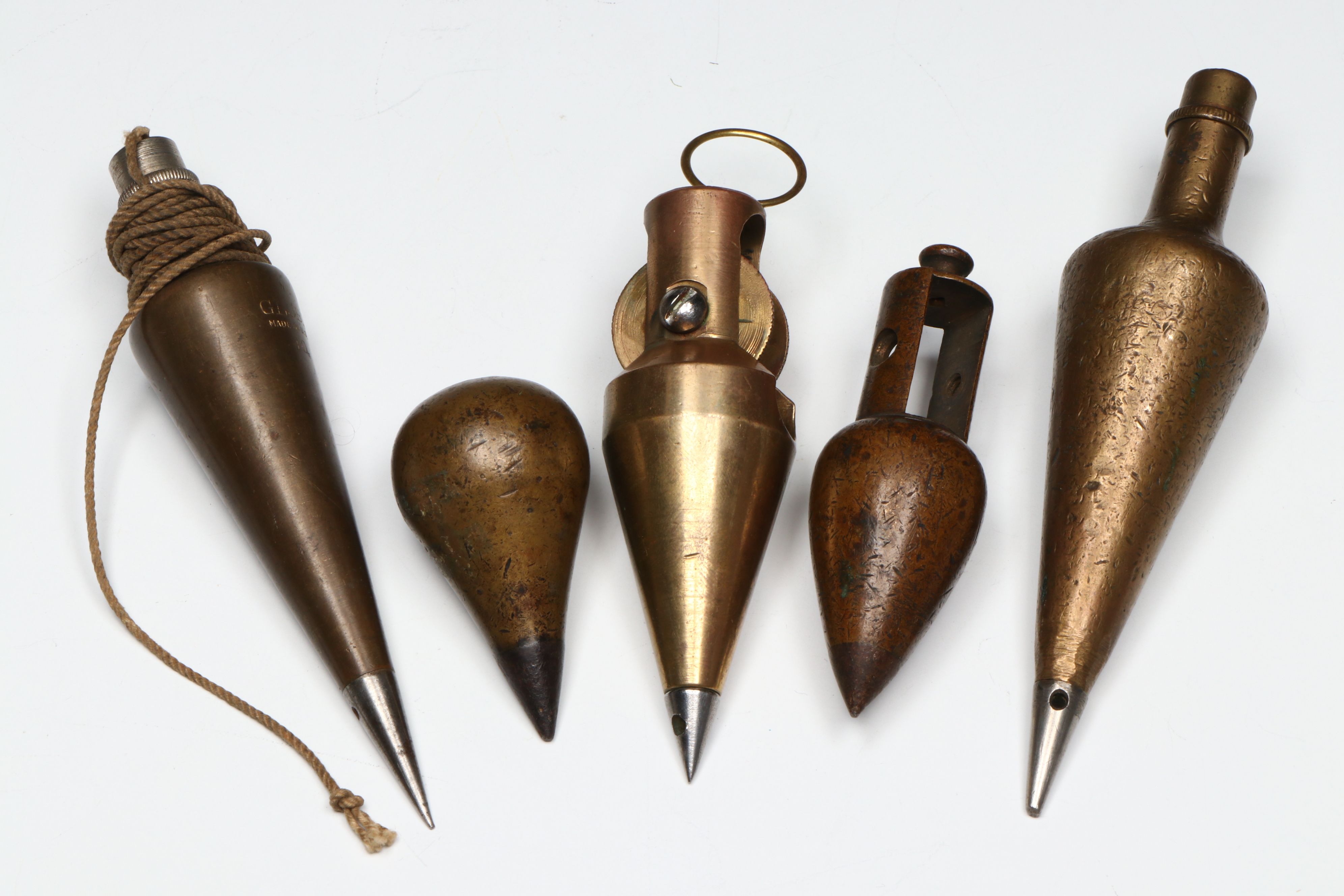 Globe Brass and Other Plumb Bobs with Folding Rulers and More Vintage ...