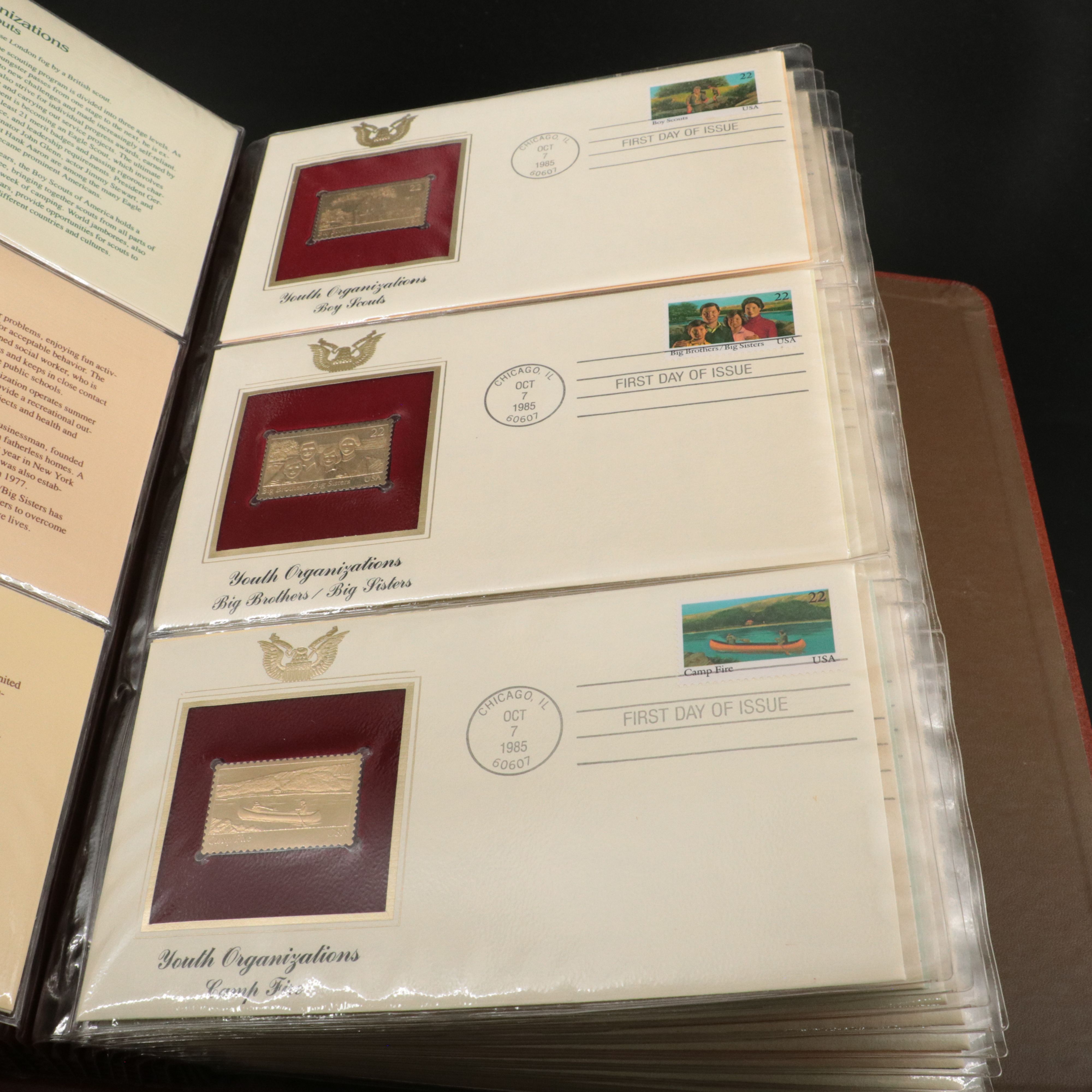 "Golden Replicas of United States Stamps" 22K Gold Stamp and Covers ...