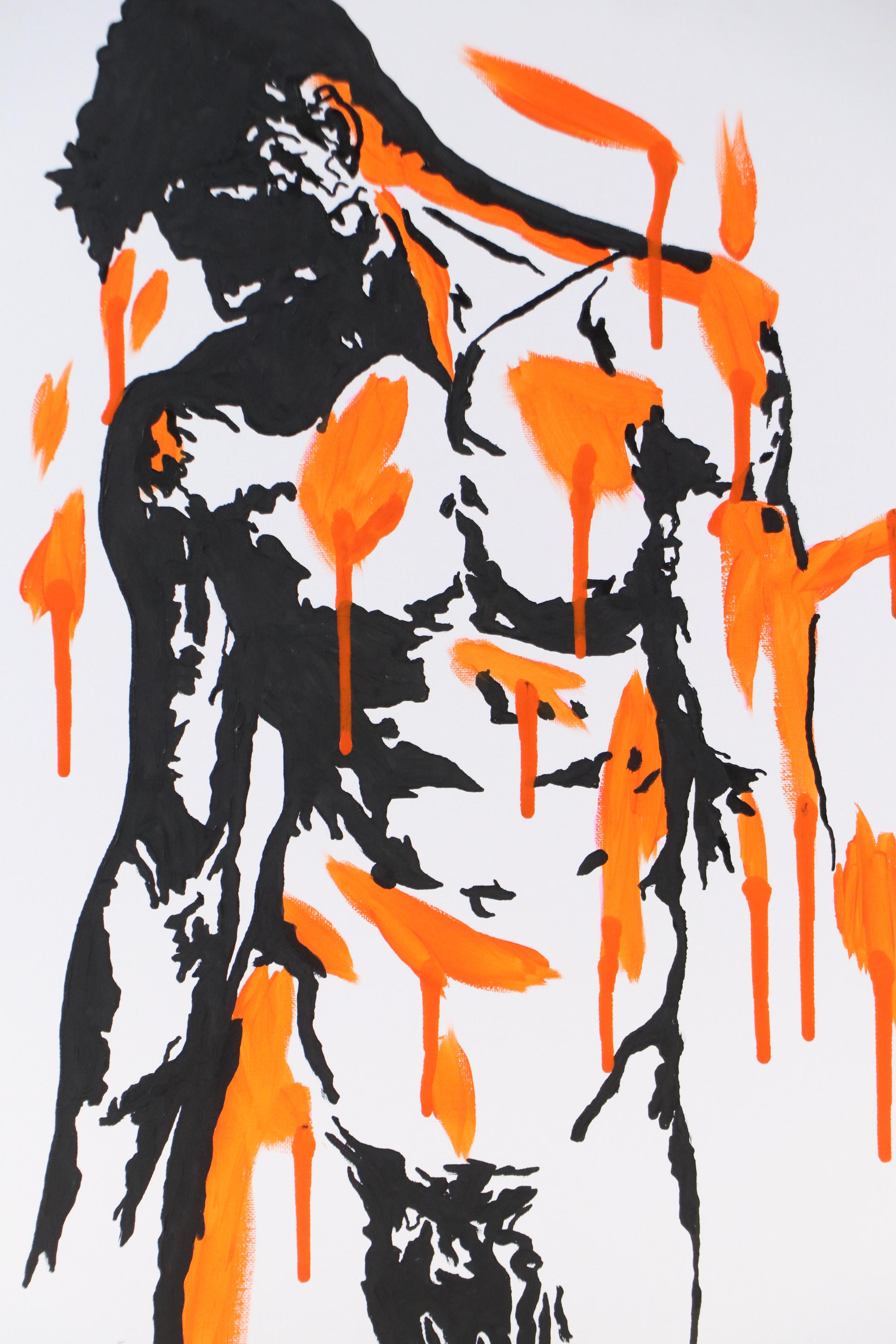 deSanto Male Nude Acrylic Figure Painting "Rive," 2025 | EBTH