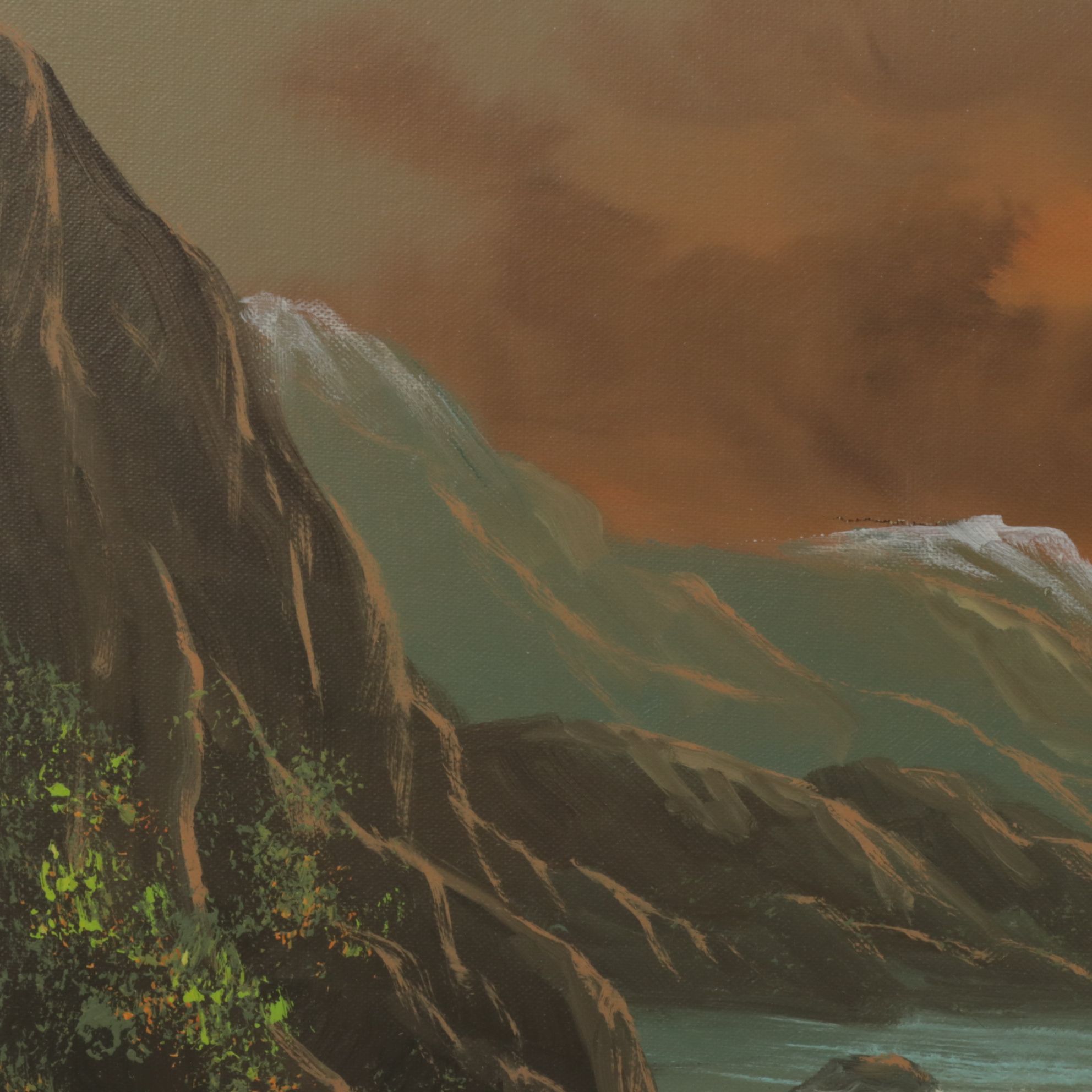 Harry Koster Landscape Painting of an Alcove Near a Mountain Range | EBTH