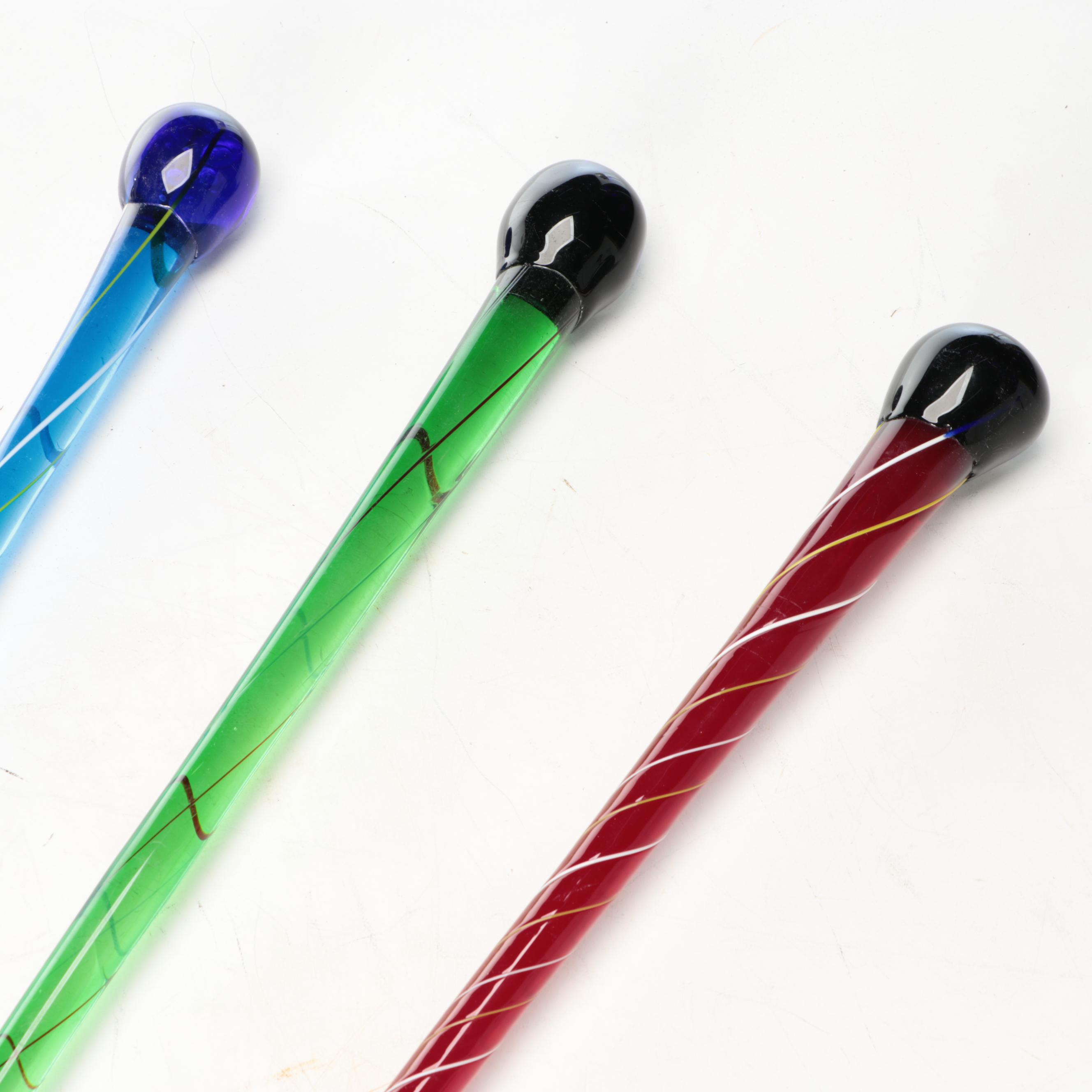 Solid Blown Glass Parade Walking Sticks | EBTH