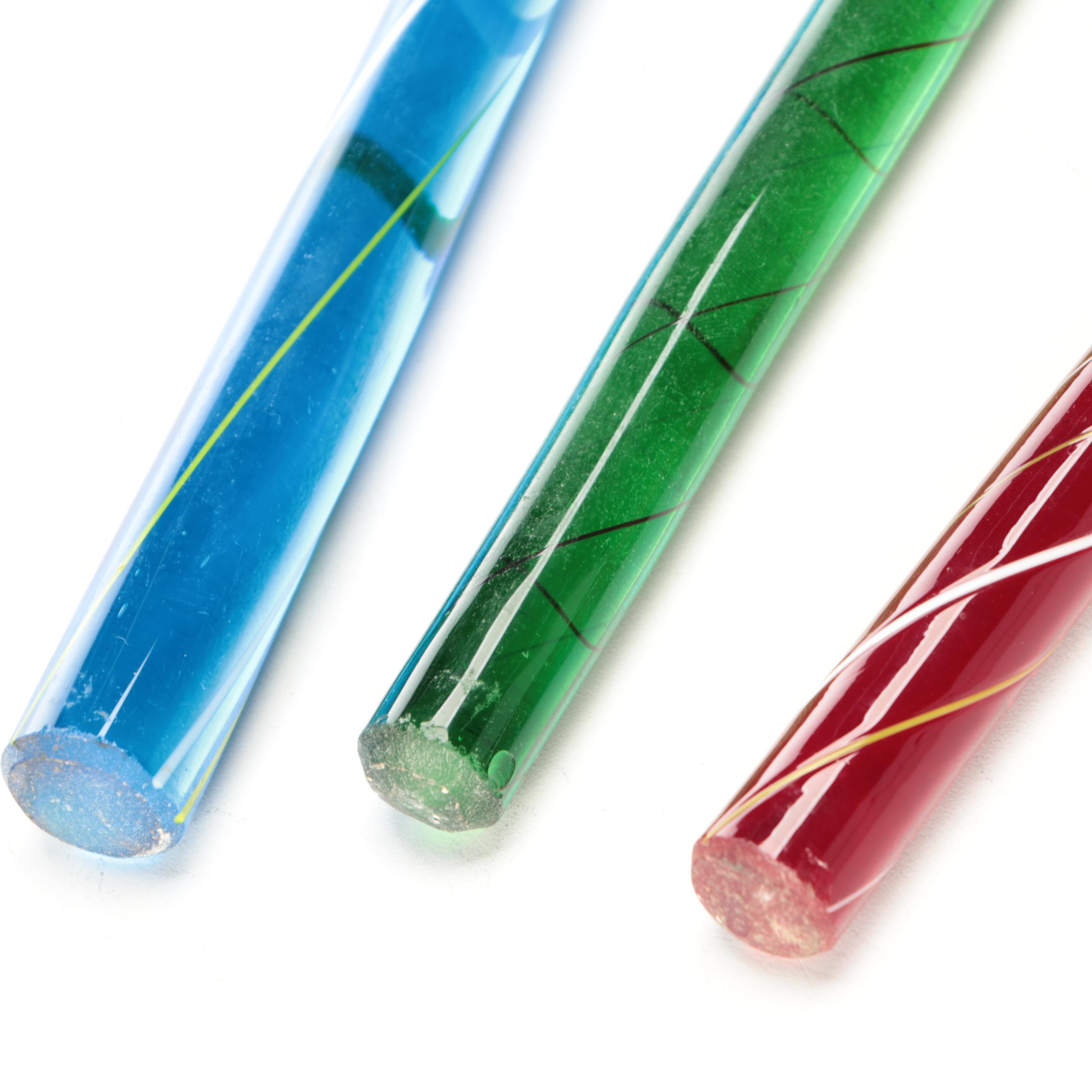 Solid Blown Glass Parade Walking Sticks | EBTH