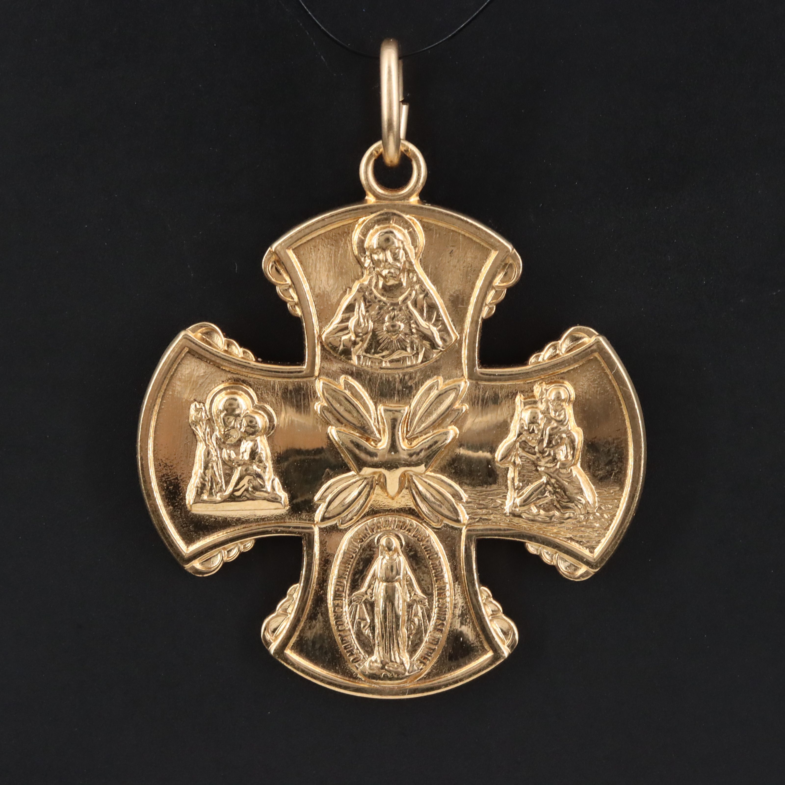 Gold-Filled Catholic Iconography Pendant | EBTH