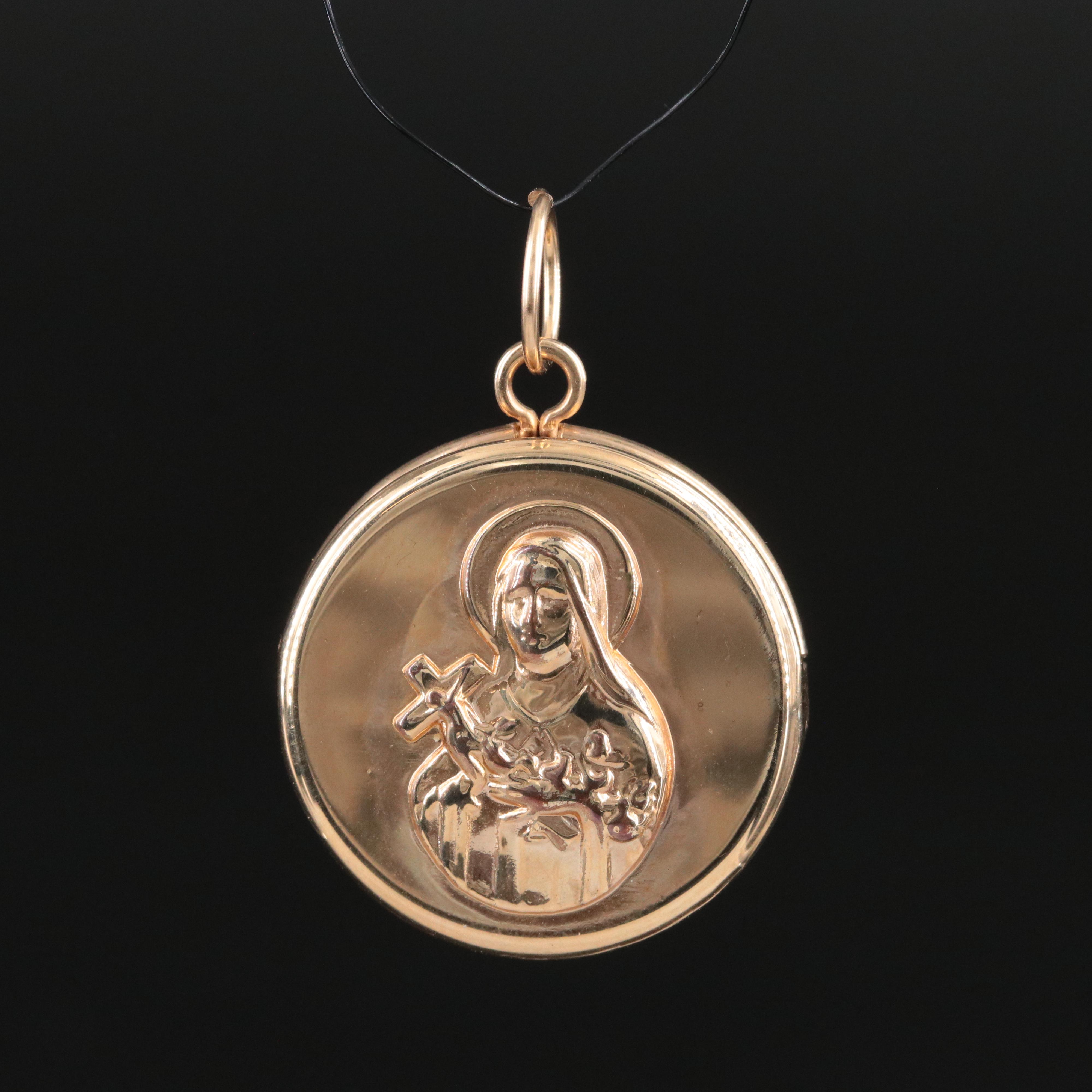 Gold-Filled Saint Therese Locket | EBTH