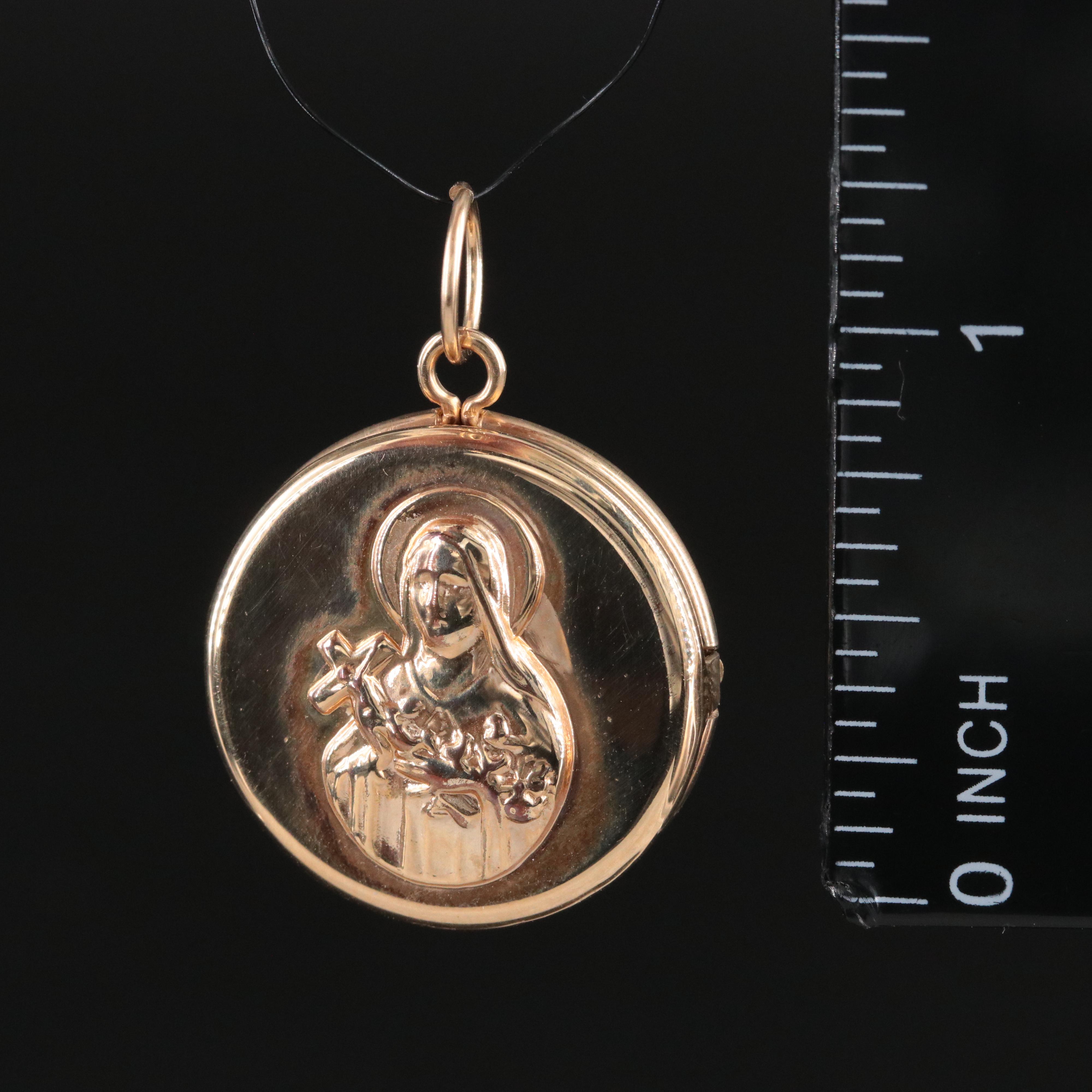 Gold-Filled Saint Therese Locket | EBTH
