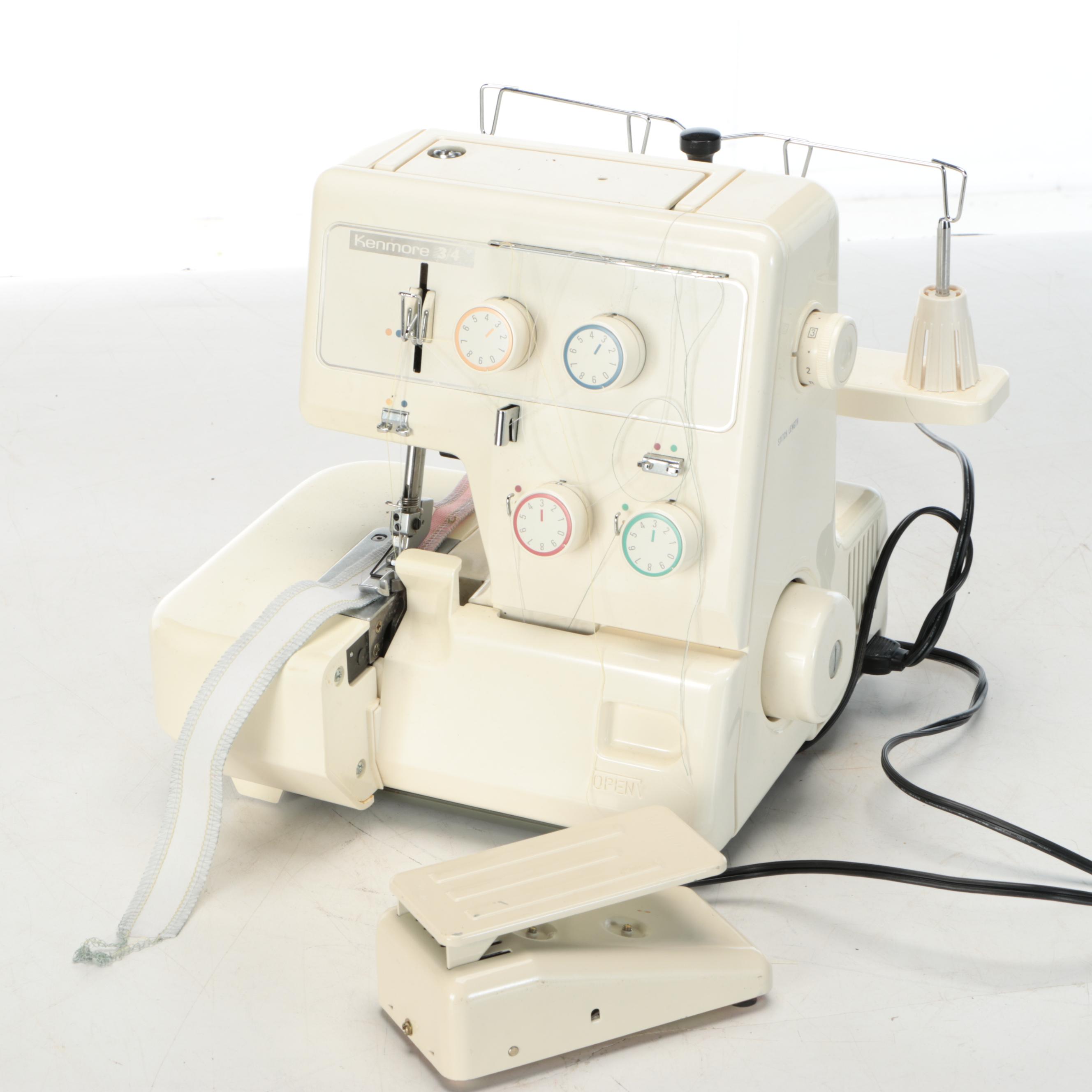 Kenmore Overlock 3/4 Sewing Machine, Mid to Late 20th Century | EBTH