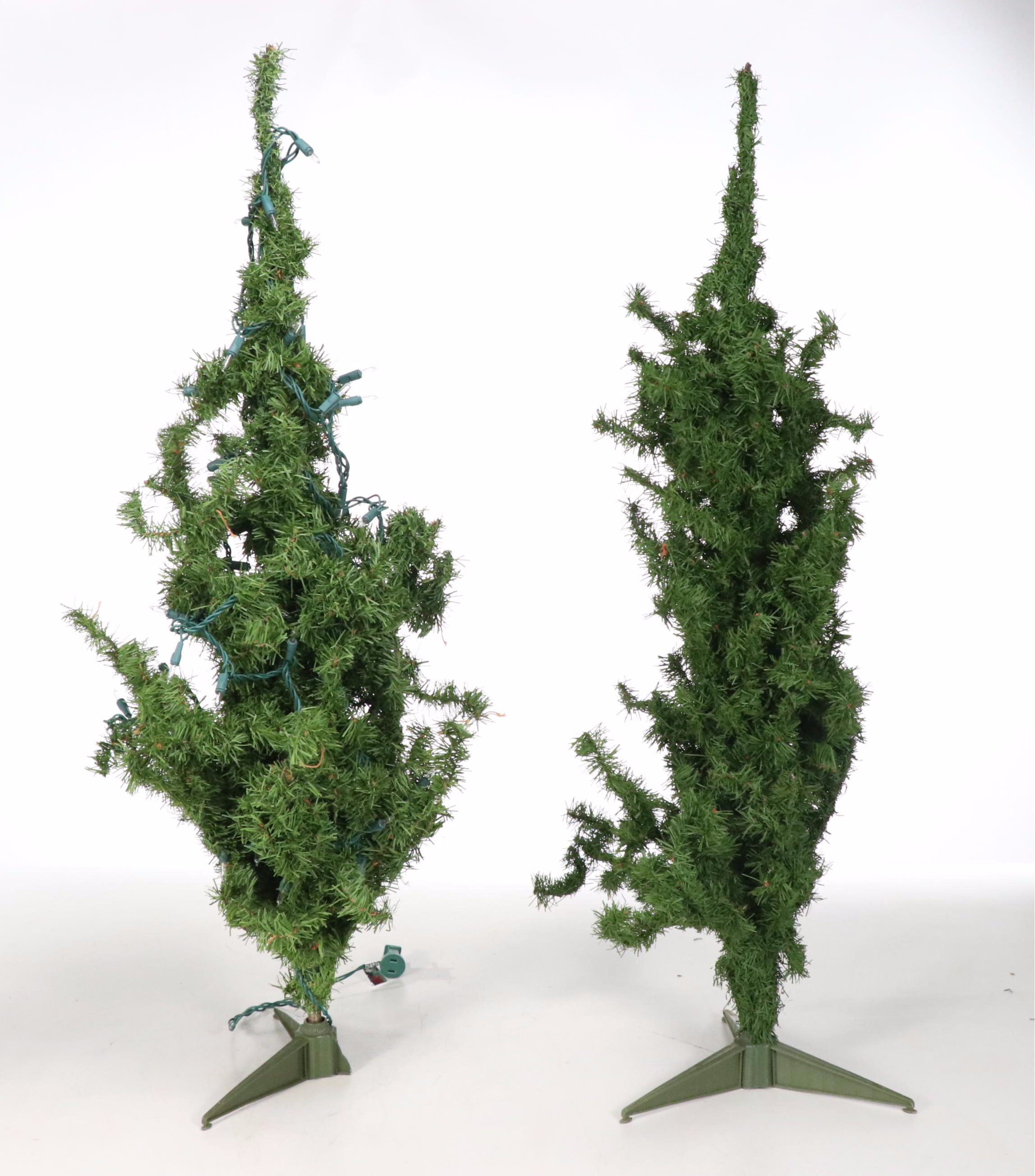 Medium and Miniature Artificial Christmas Trees with Light Strands and Bulbs | EBTH