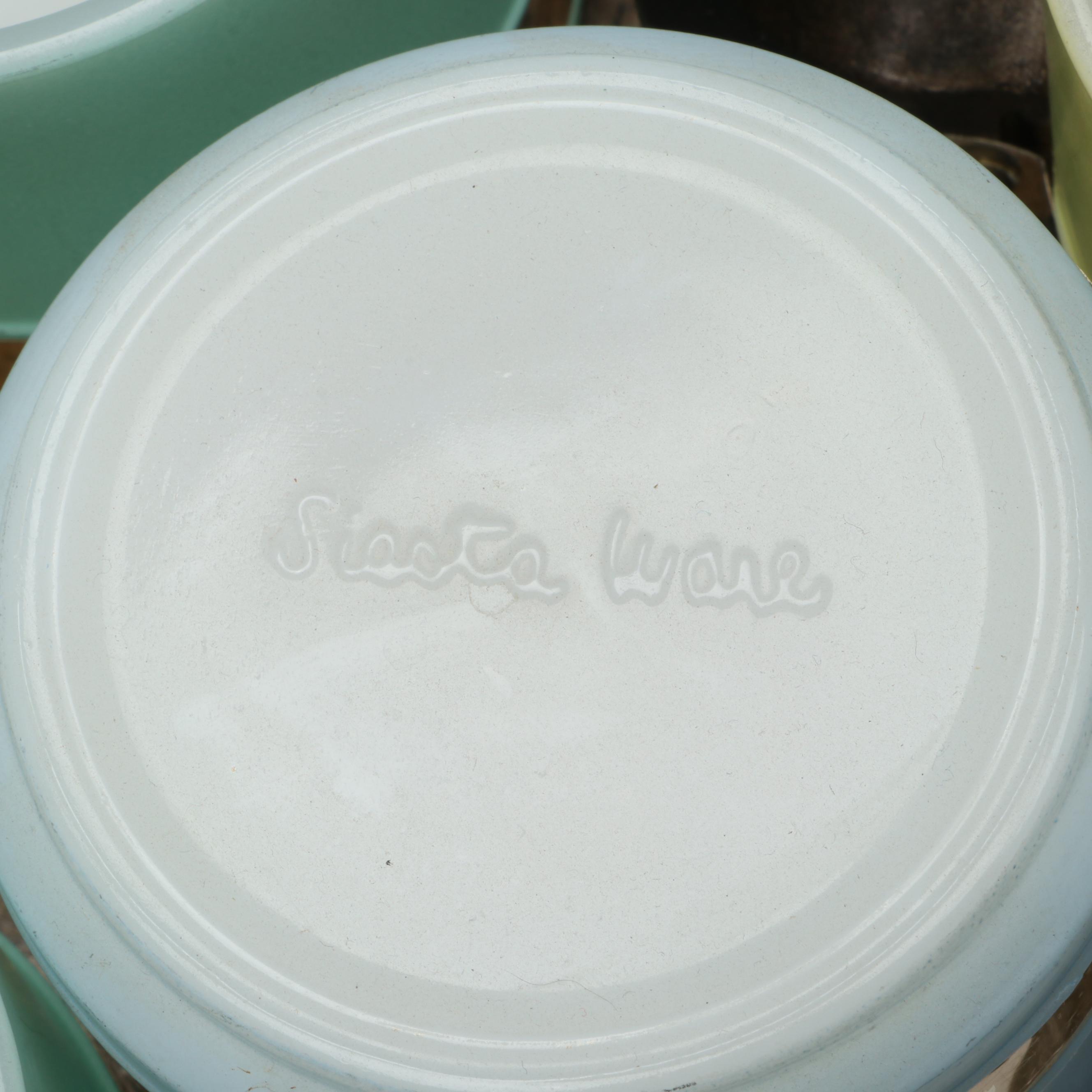 Siesta Ware Drinking Glasses with Copper Coated Serving Trays and Other ...