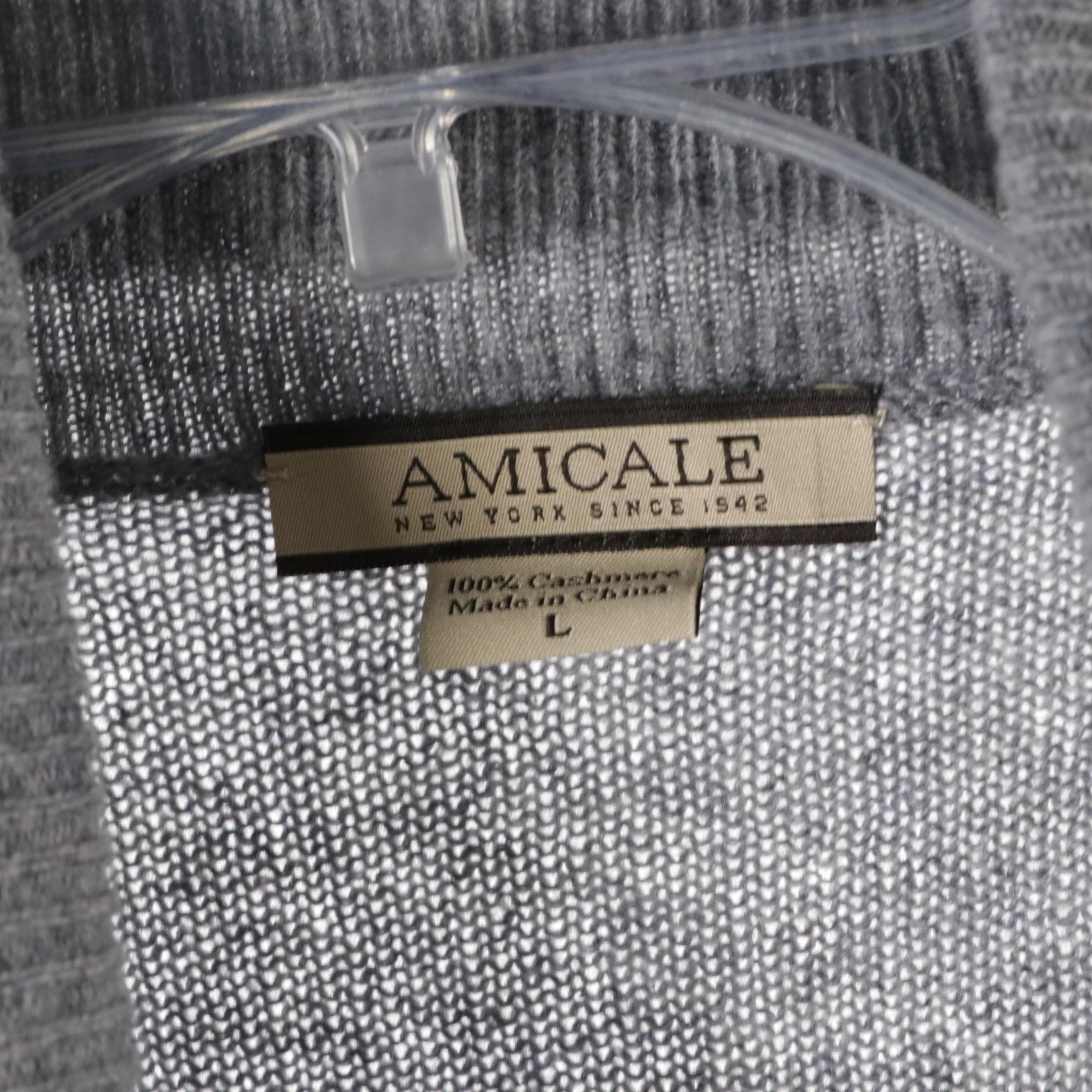 Amicale Grey Cashmere Turtleneck, Talbots Knit Cardigan and Sweaters ...