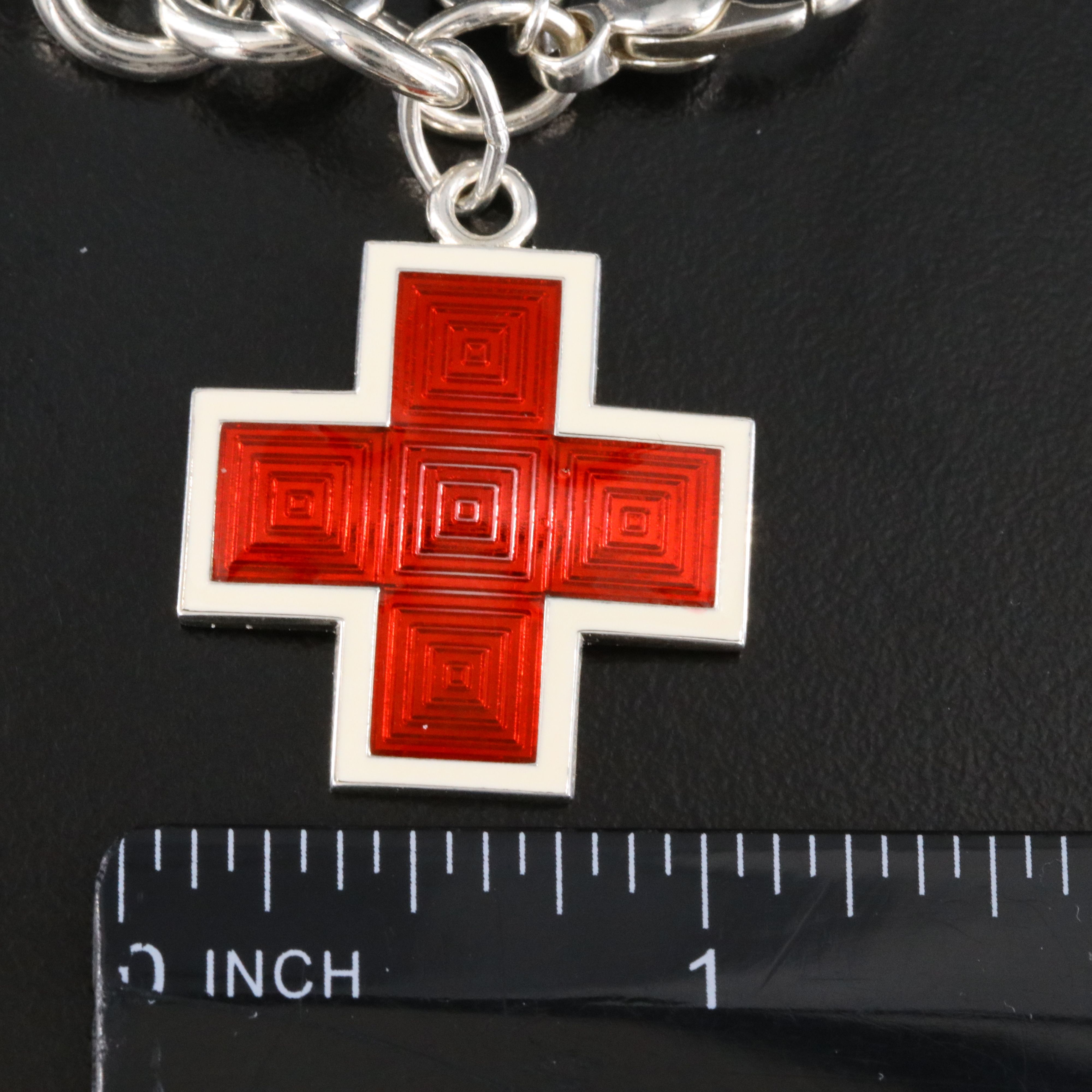 Tiffany & Co. Sterling Enamel Red Cross Charm Bracelet | EBTH