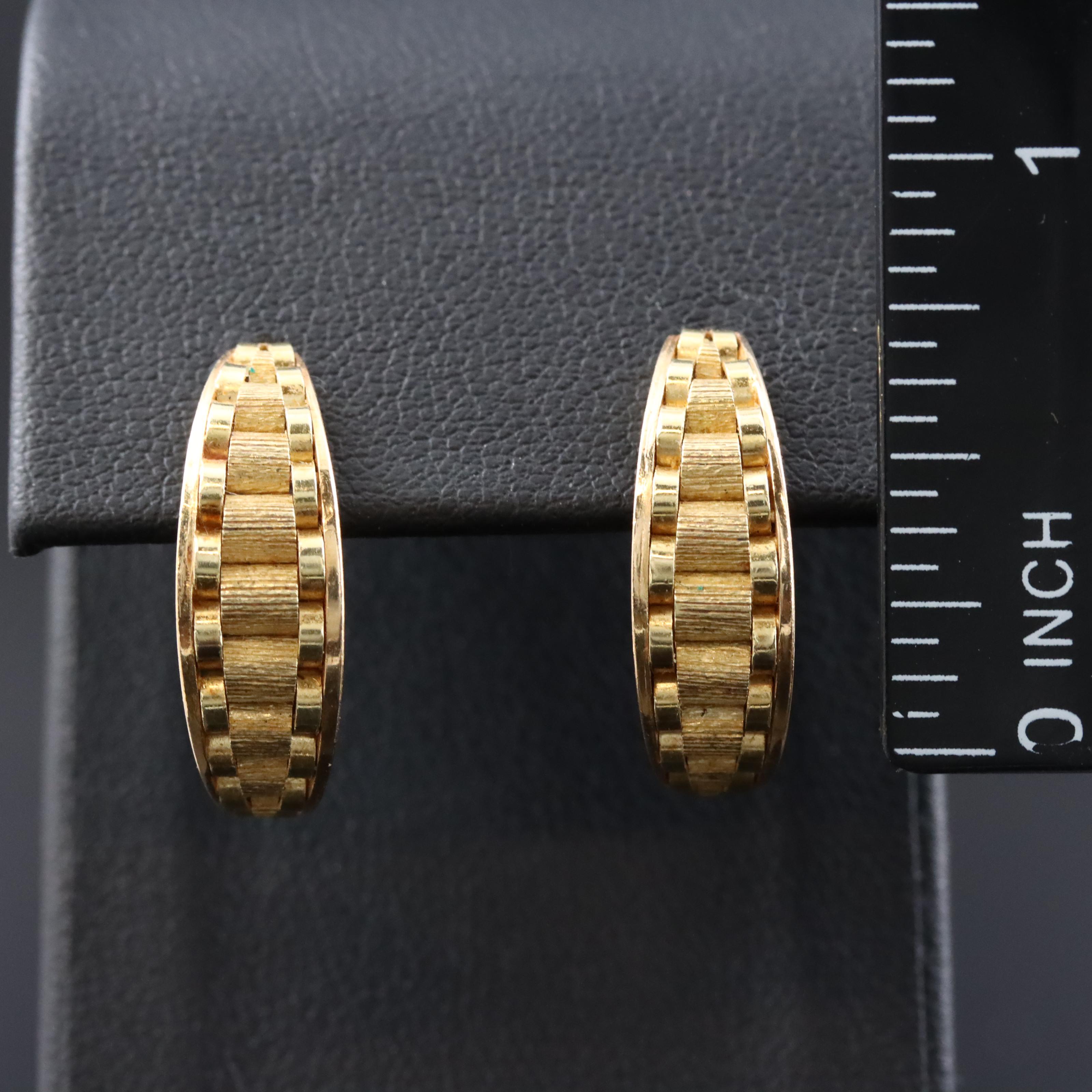 Italian 18K Half Hoops | EBTH