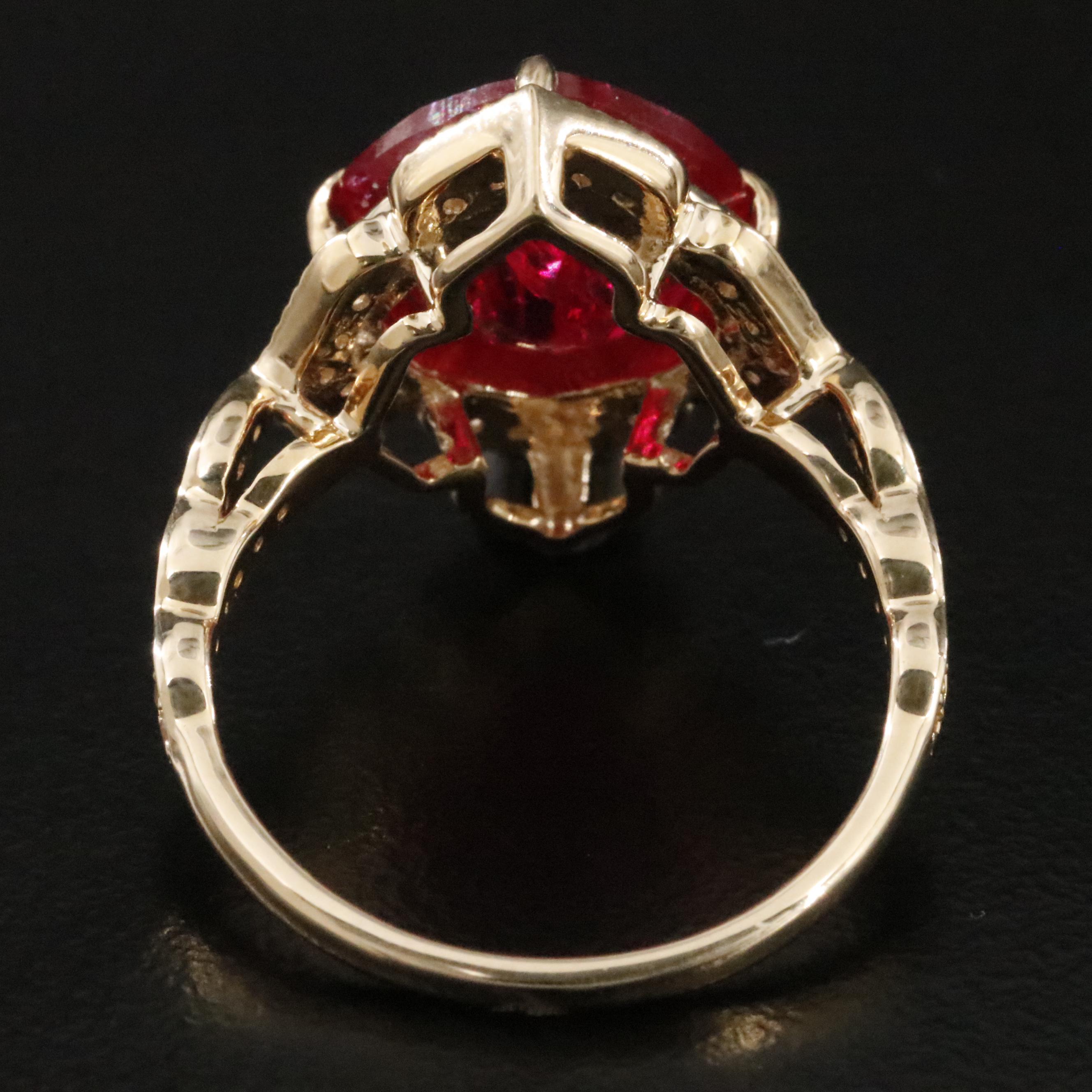 14K Ruby and White Sapphire Ring | EBTH