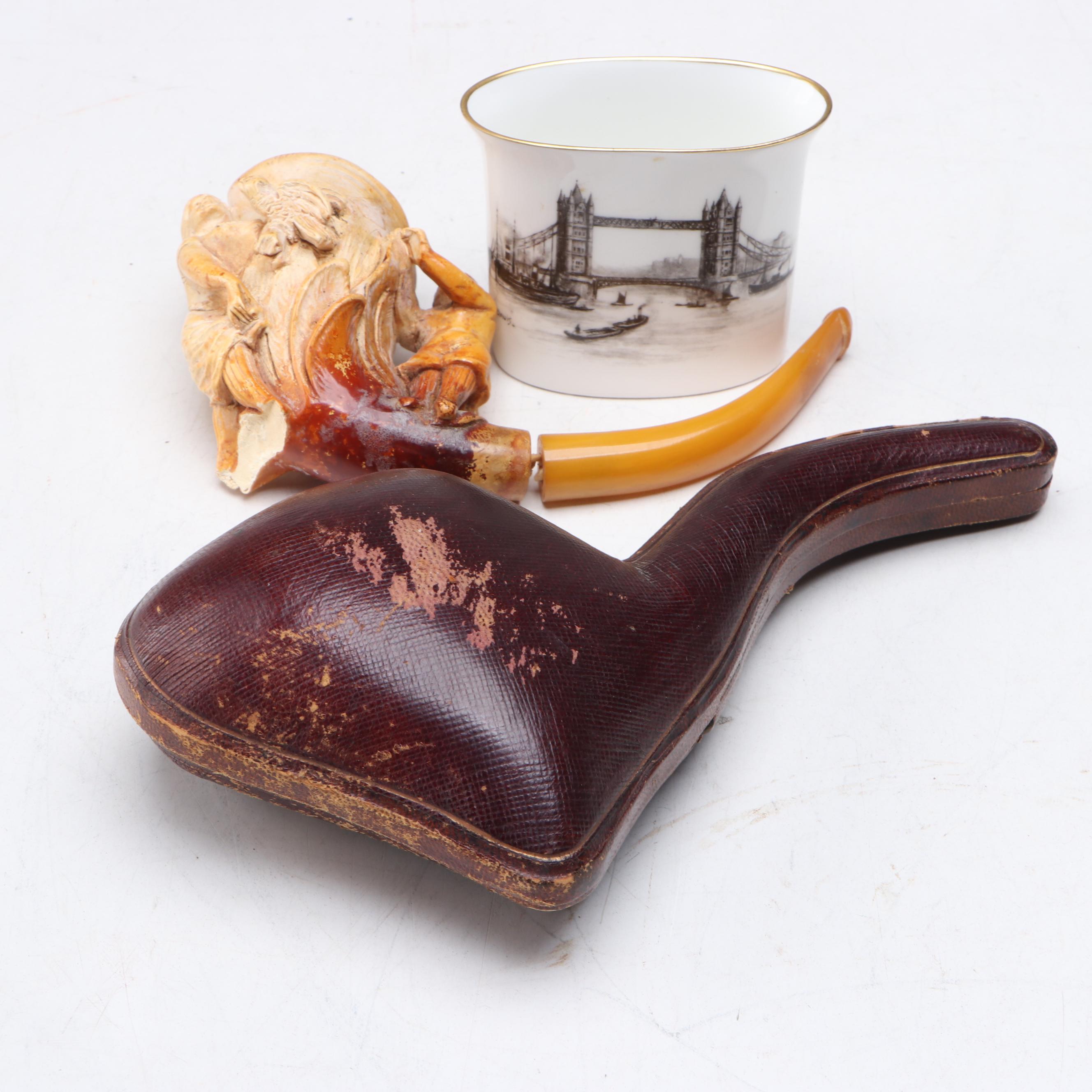 Royal Worcester "Tower Bridge" Bone China Vessel with Meerschaum ...