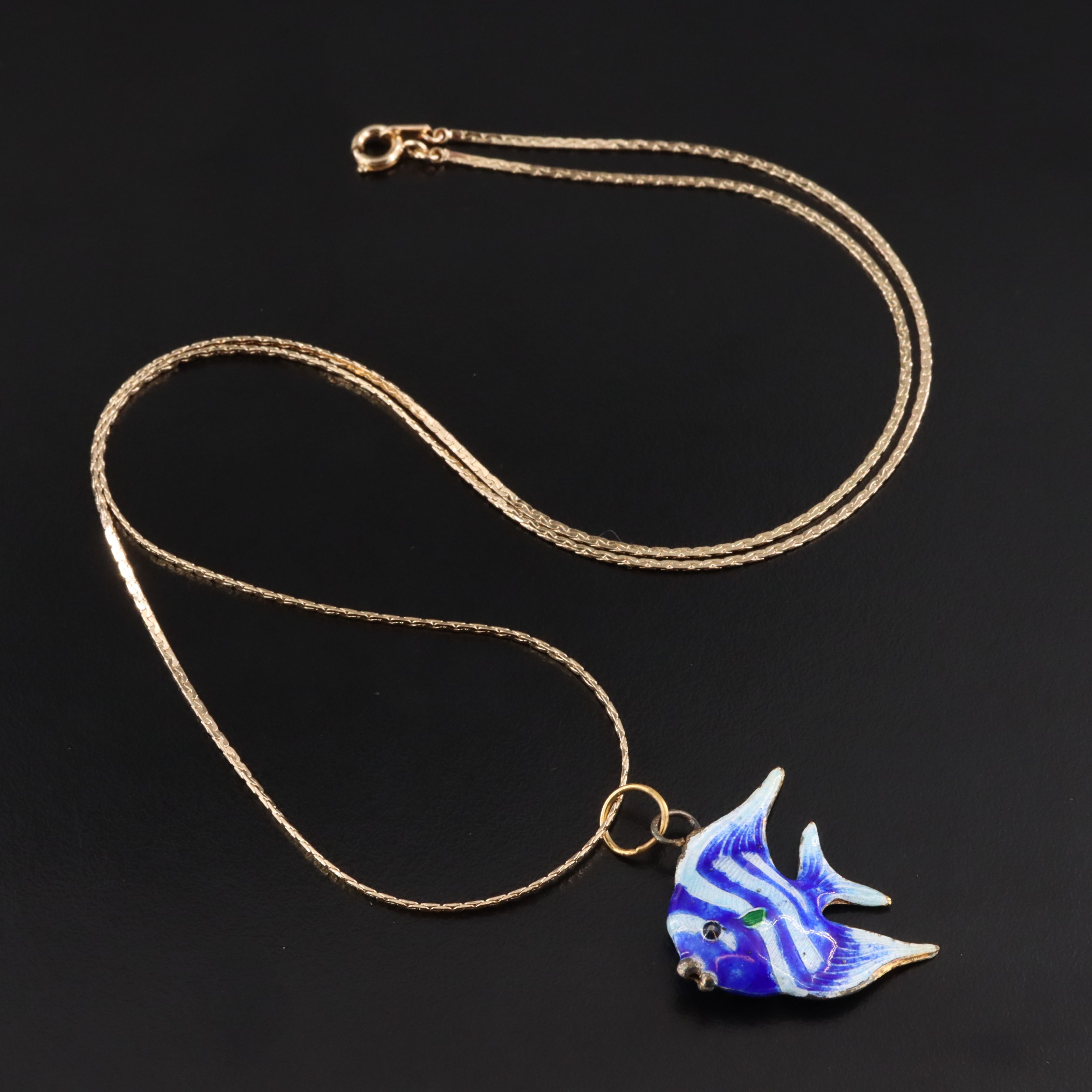 Enamel Fish Pendant Necklace | EBTH