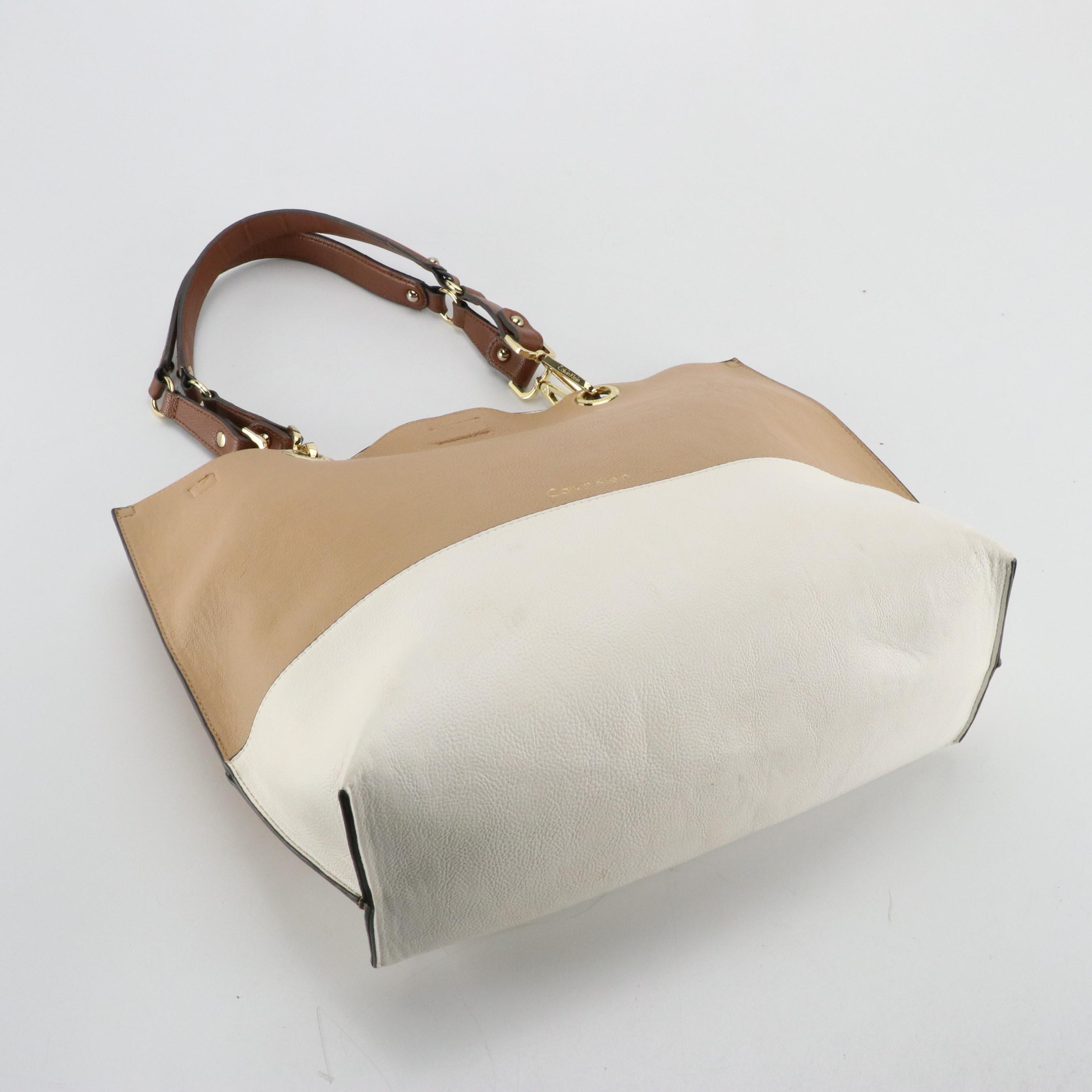 Samoë Style Leather & Spotted Calf Hair Bucket Bag, Calvin Klein and ...