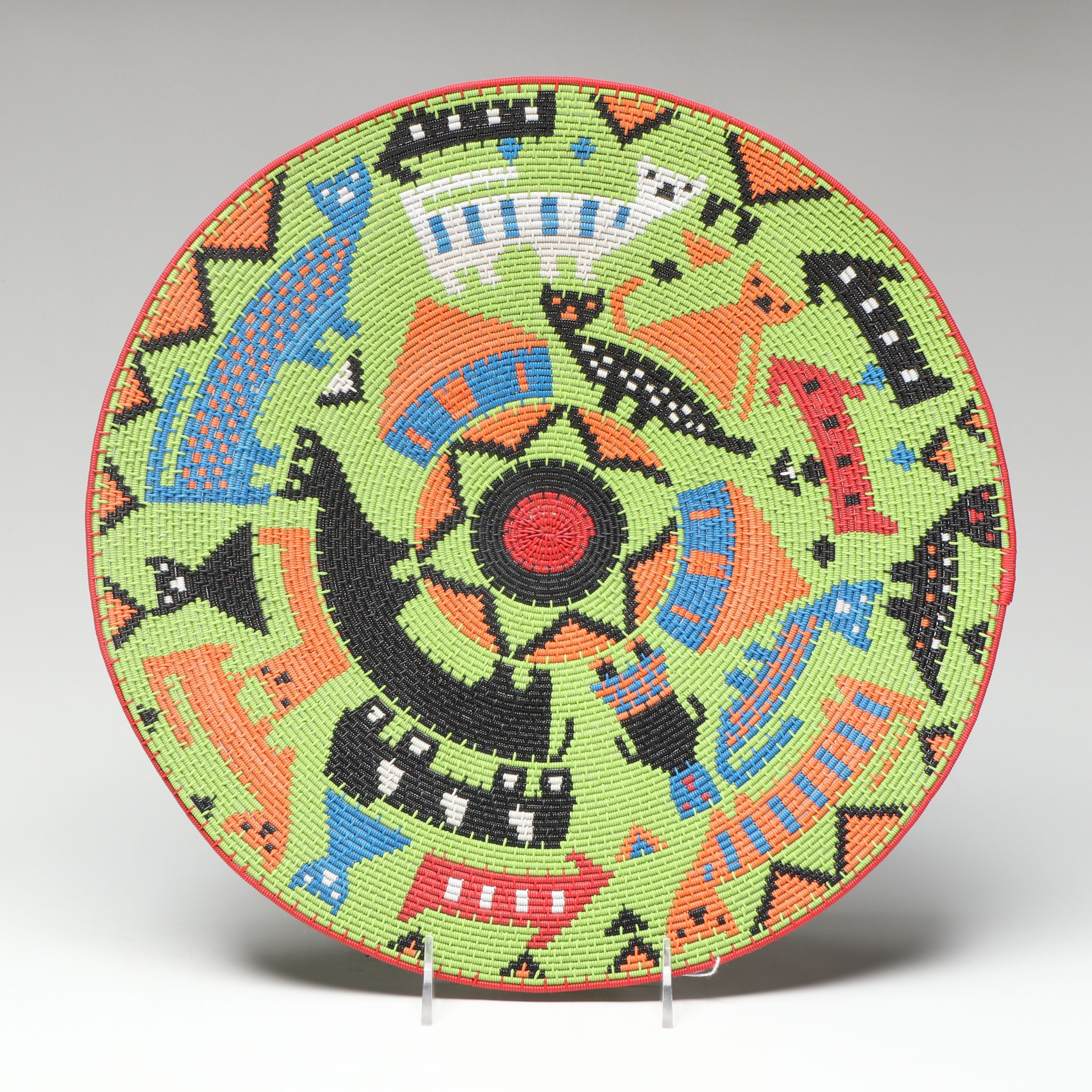 Ngobile Ntuli South African Zulu Telephone Wire Basket with Figural ...