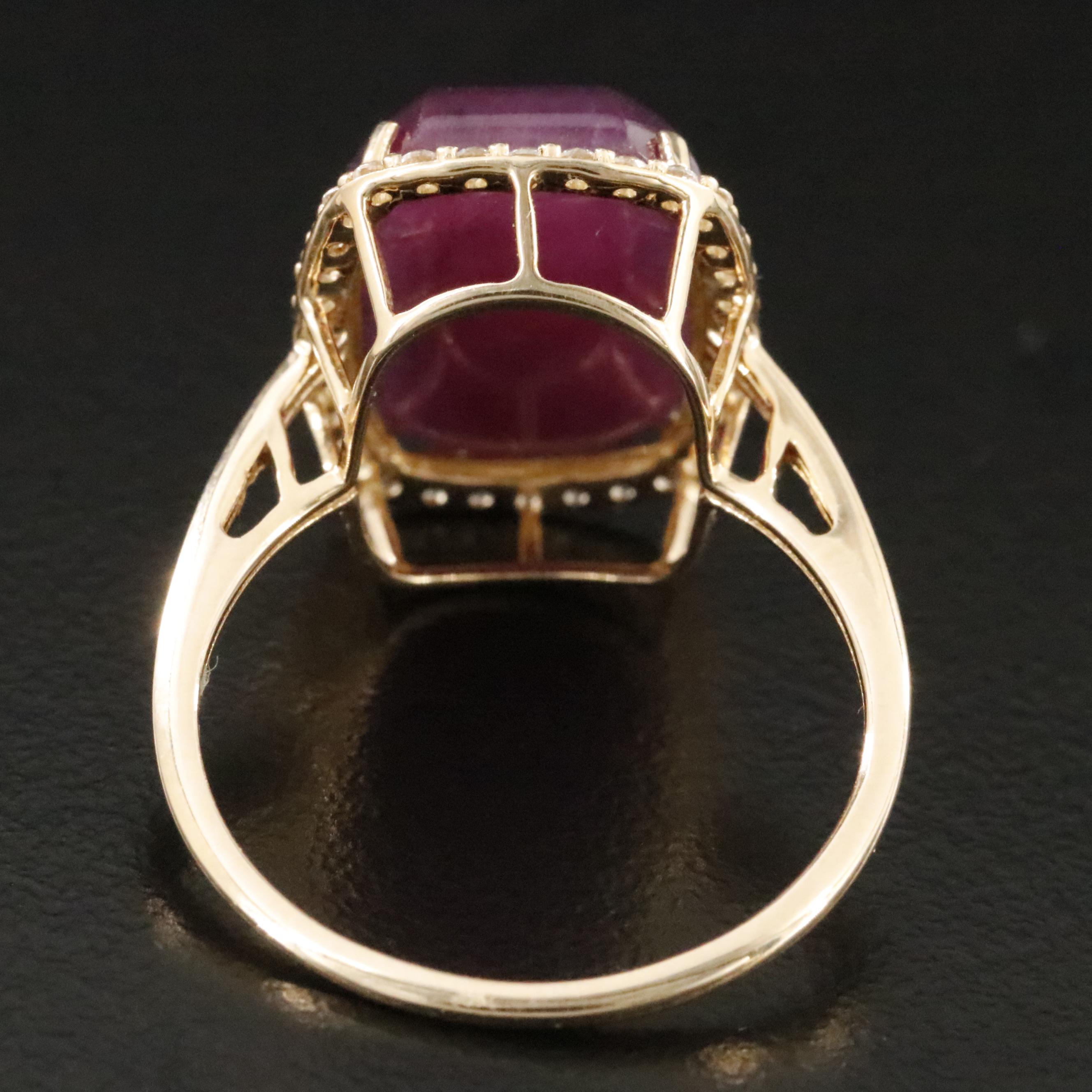 14K Ruby and Moissanite Ring | EBTH