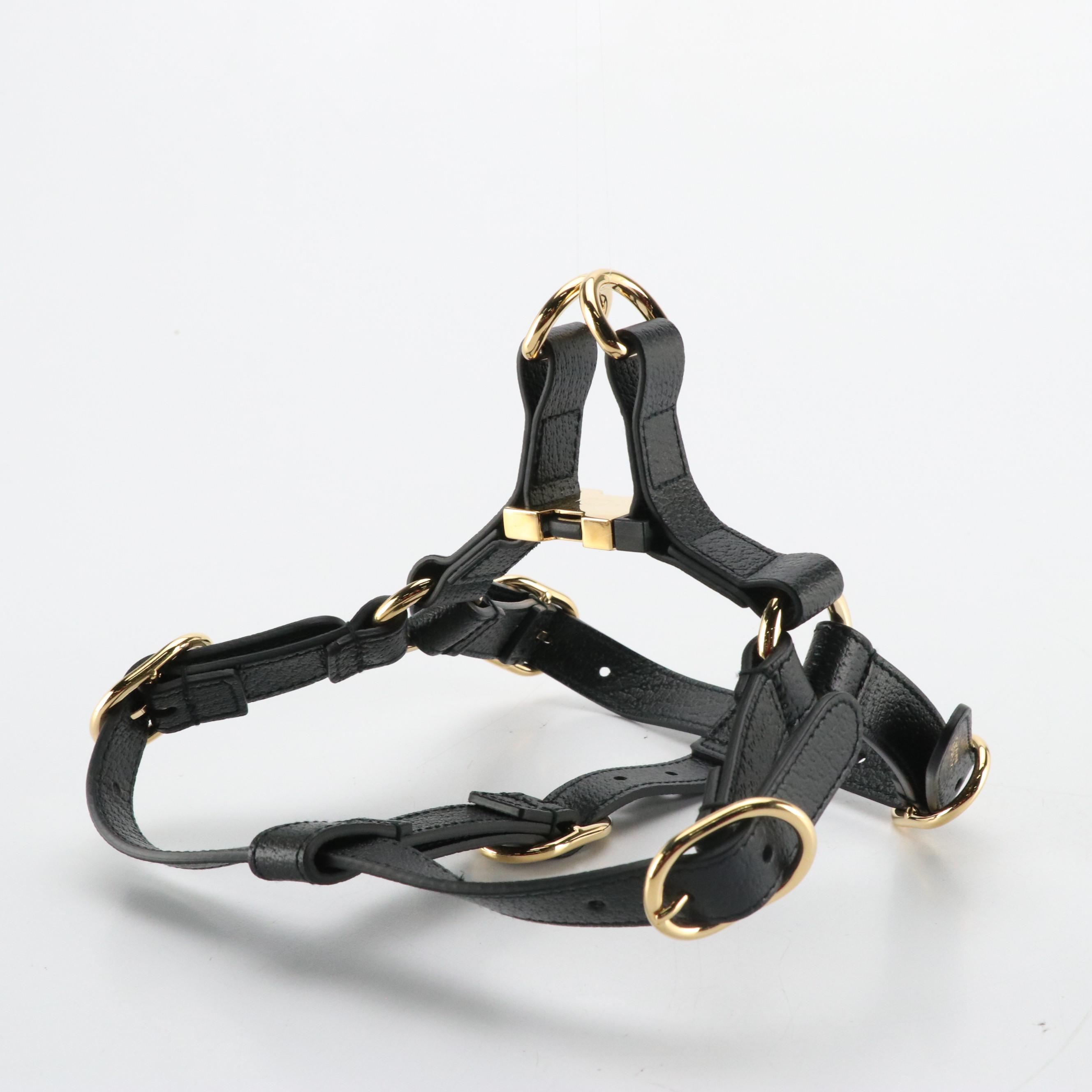 Gucci Demetra Small Pet Harness in Black Vegan Leather | EBTH