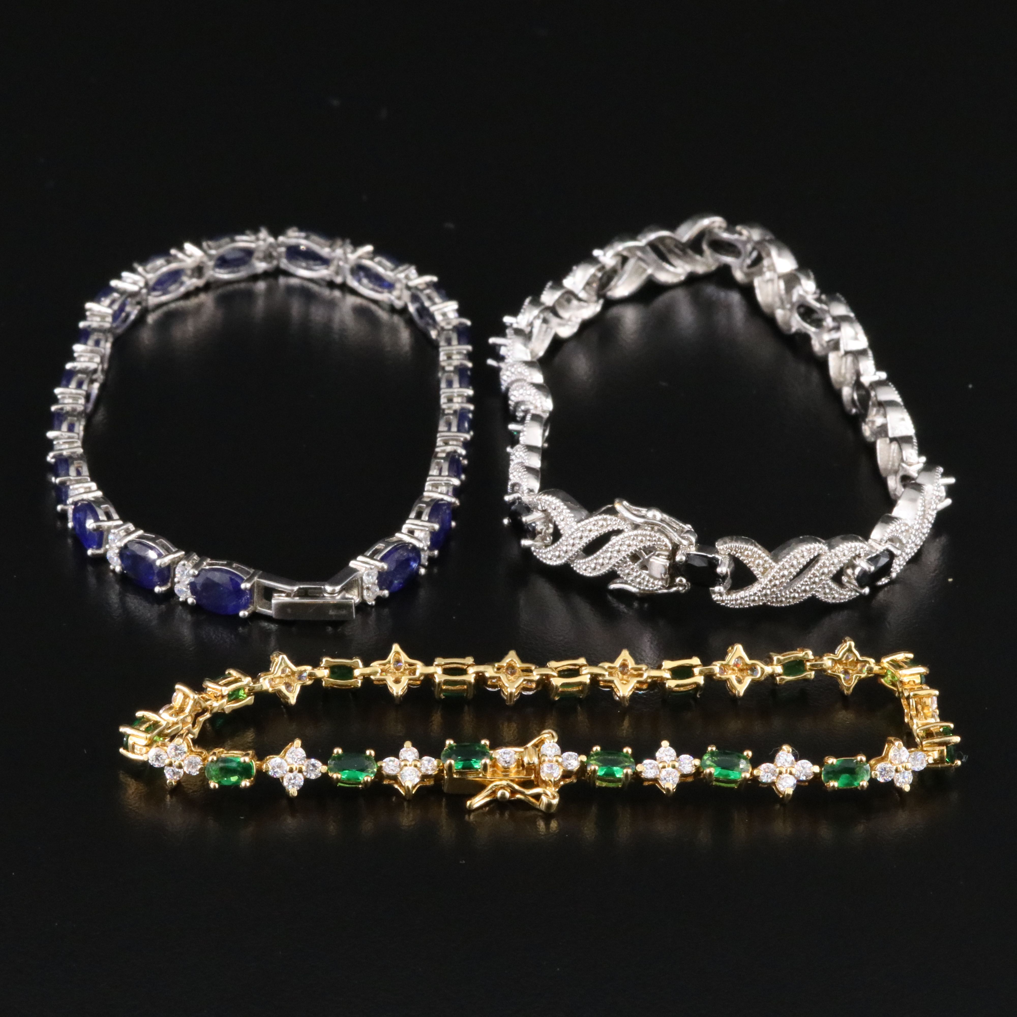 Sterling and Gemstones Featured in Line Bracelet Collection | EBTH
