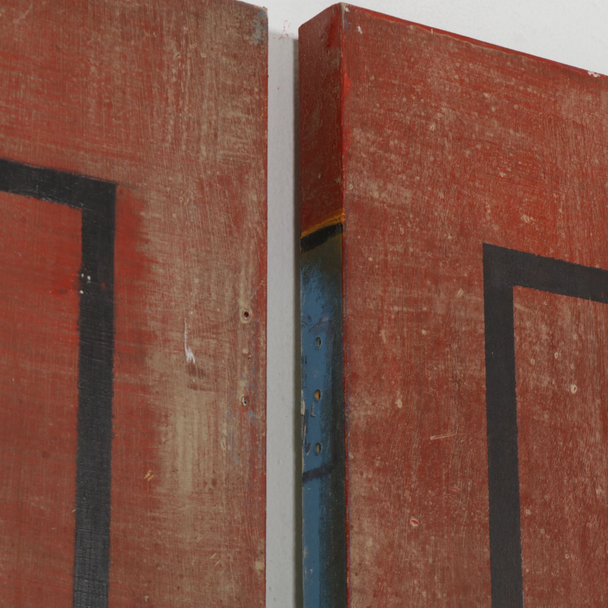 Room Screen Panels with Hand-Painted Coastal Scene | EBTH