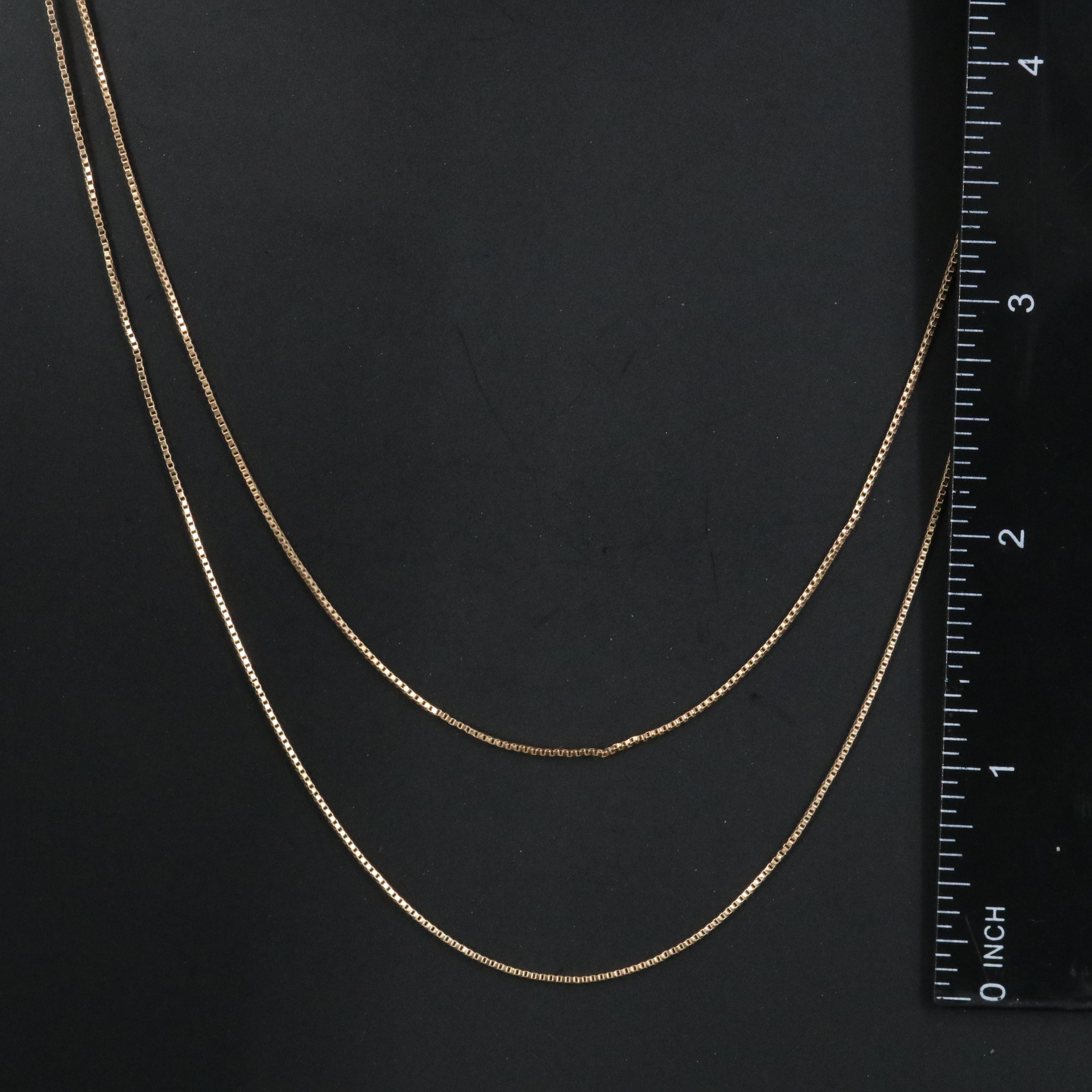 14K Box Chain Necklace | EBTH