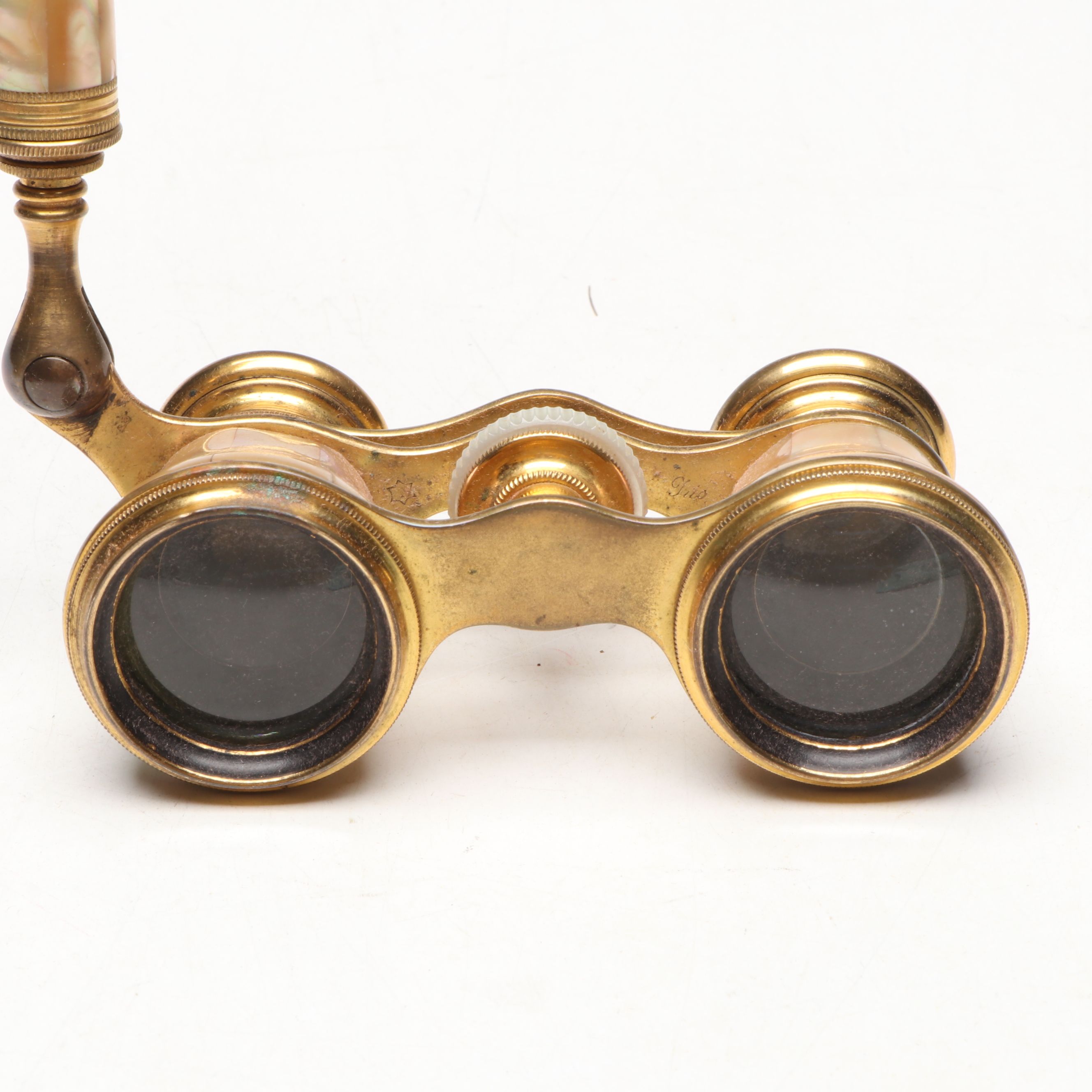 Iris and Other French Mother-of-Pearl and Brass Lorgnette Opera Glasses ...