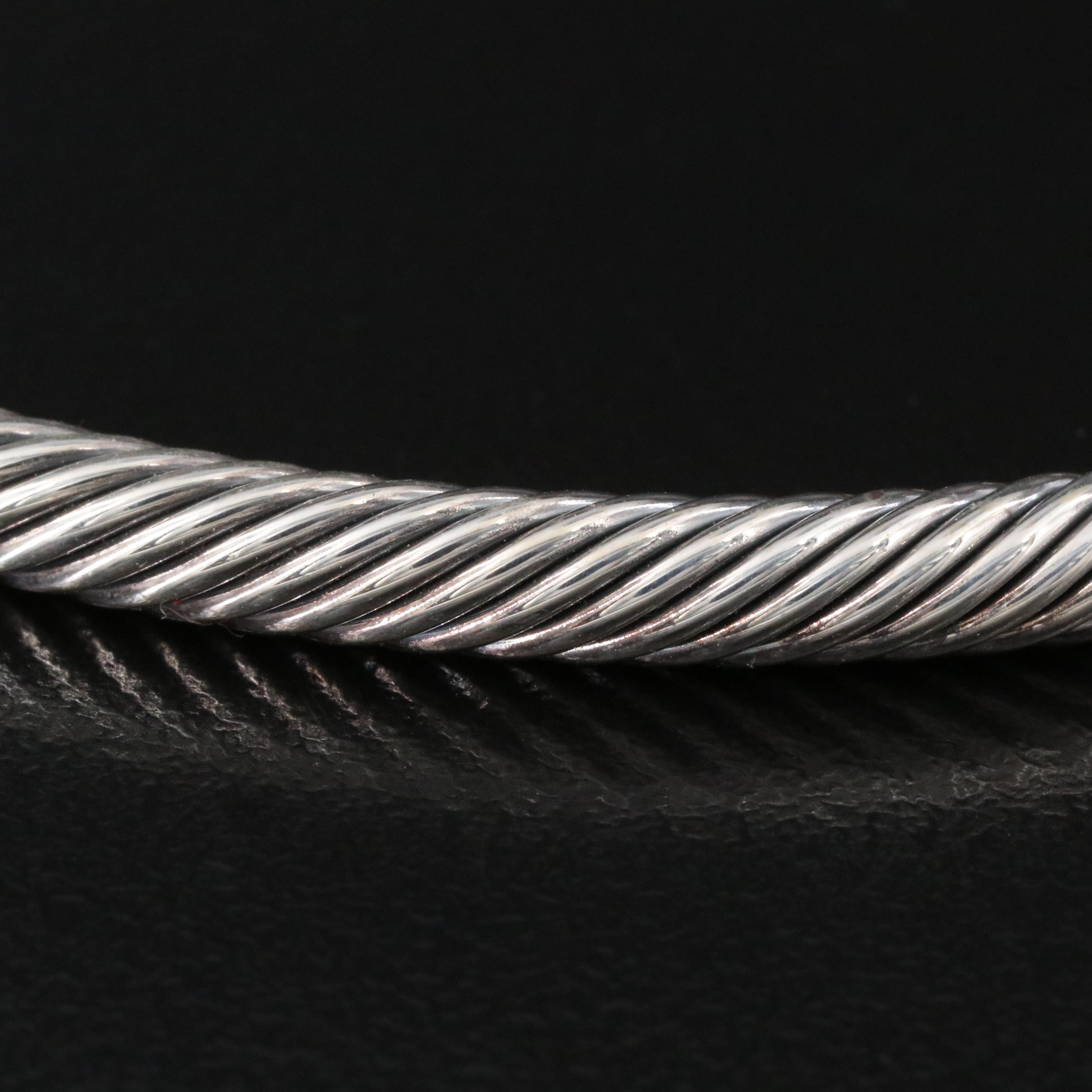 David Yurman Sterling Cable Cuff Bracelet with 18K Accents | EBTH