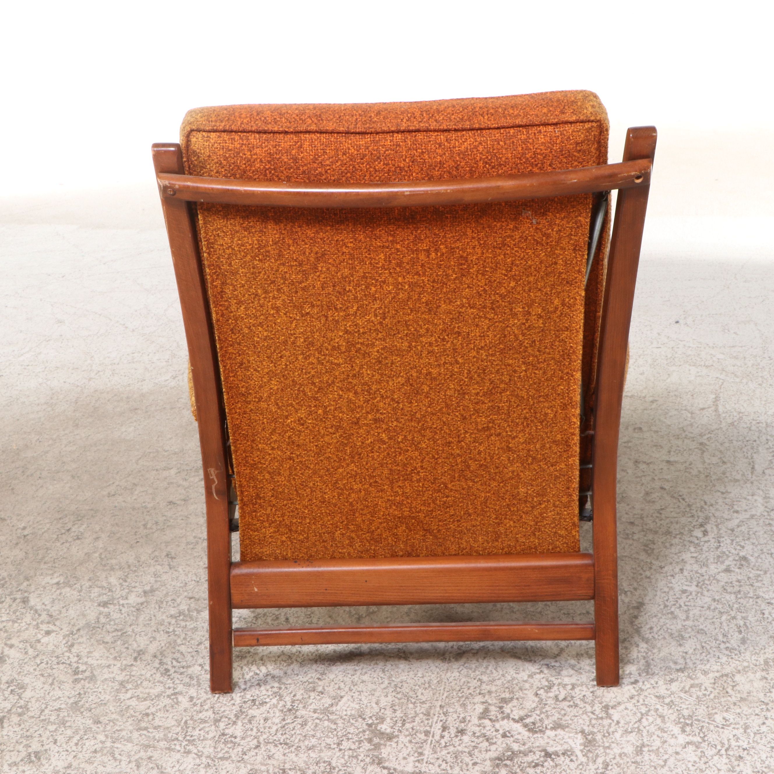 Pair of Cintique English Mid Century Modern Walnut Lounge Chairs | EBTH