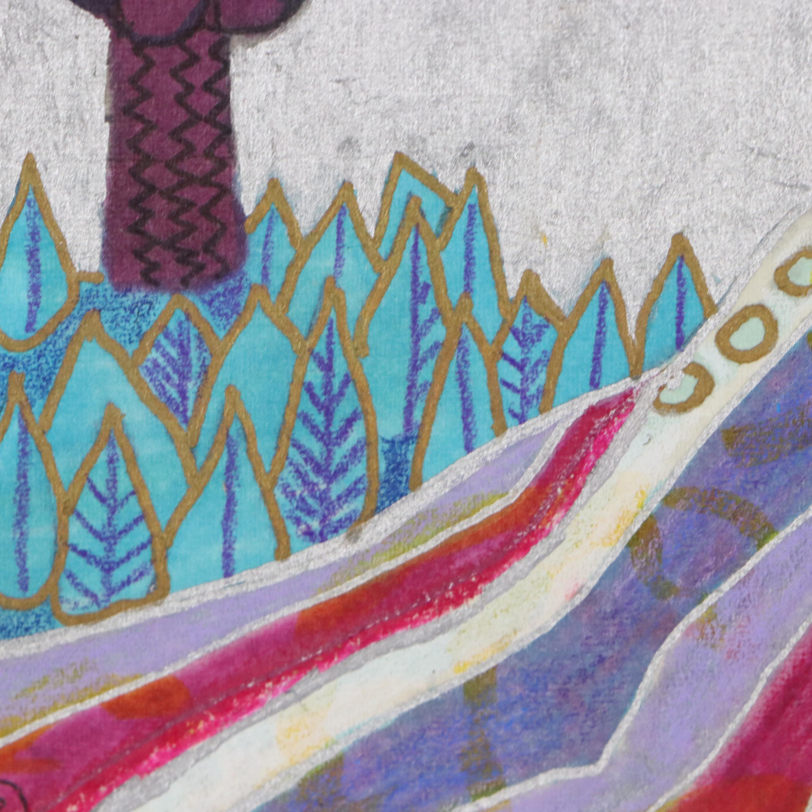 Evelyn Marx Mixed Media Drawing "Resting Bird," Late 20th Century | EBTH