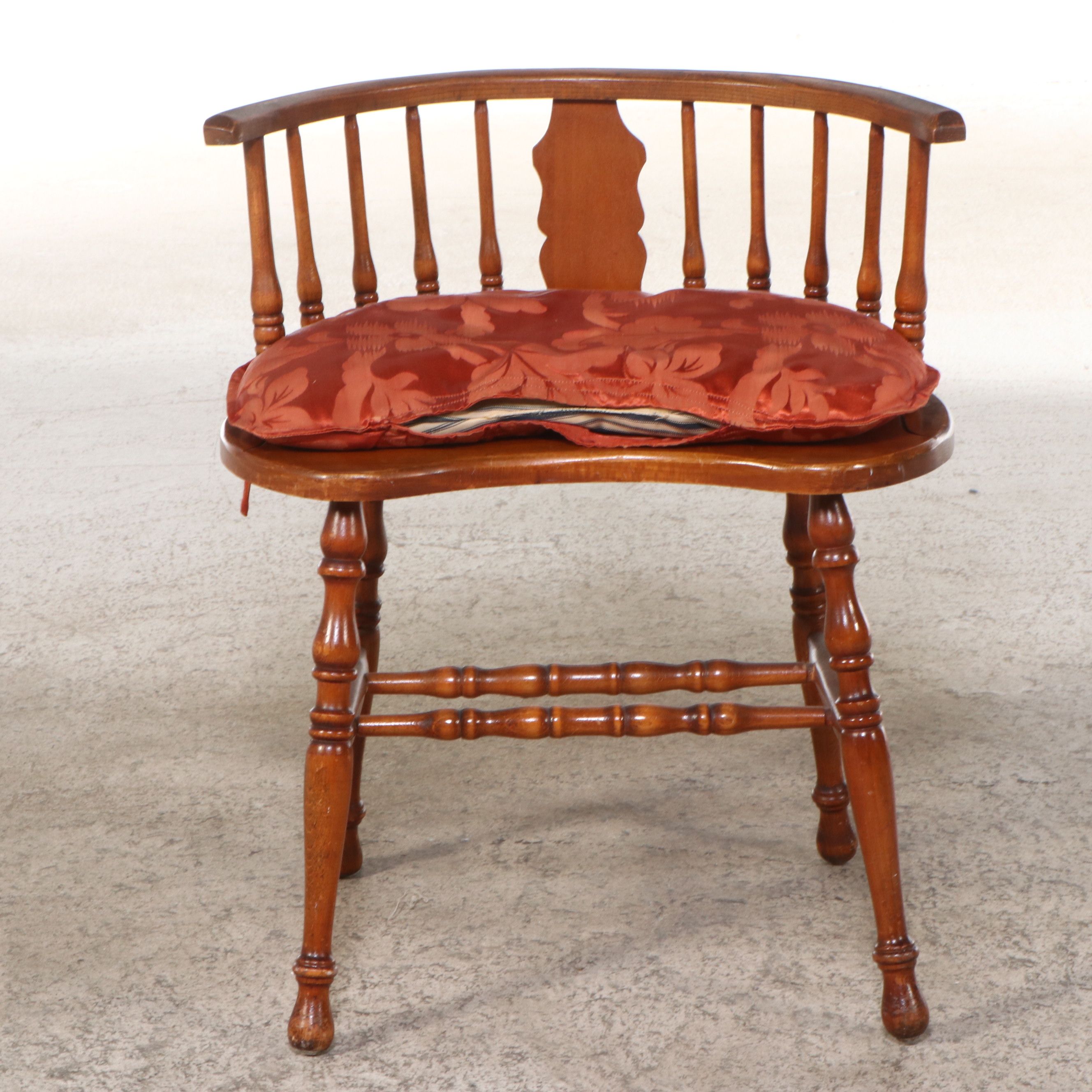 Maple Spindle-Back Kidney Shaped Side Chair | EBTH