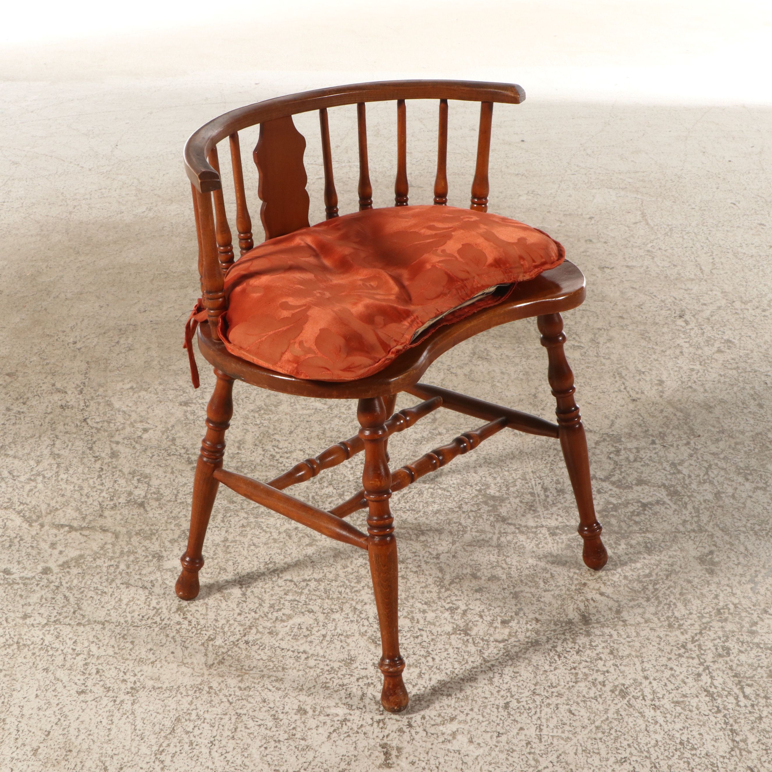 Maple Spindle-Back Kidney Shaped Side Chair | EBTH