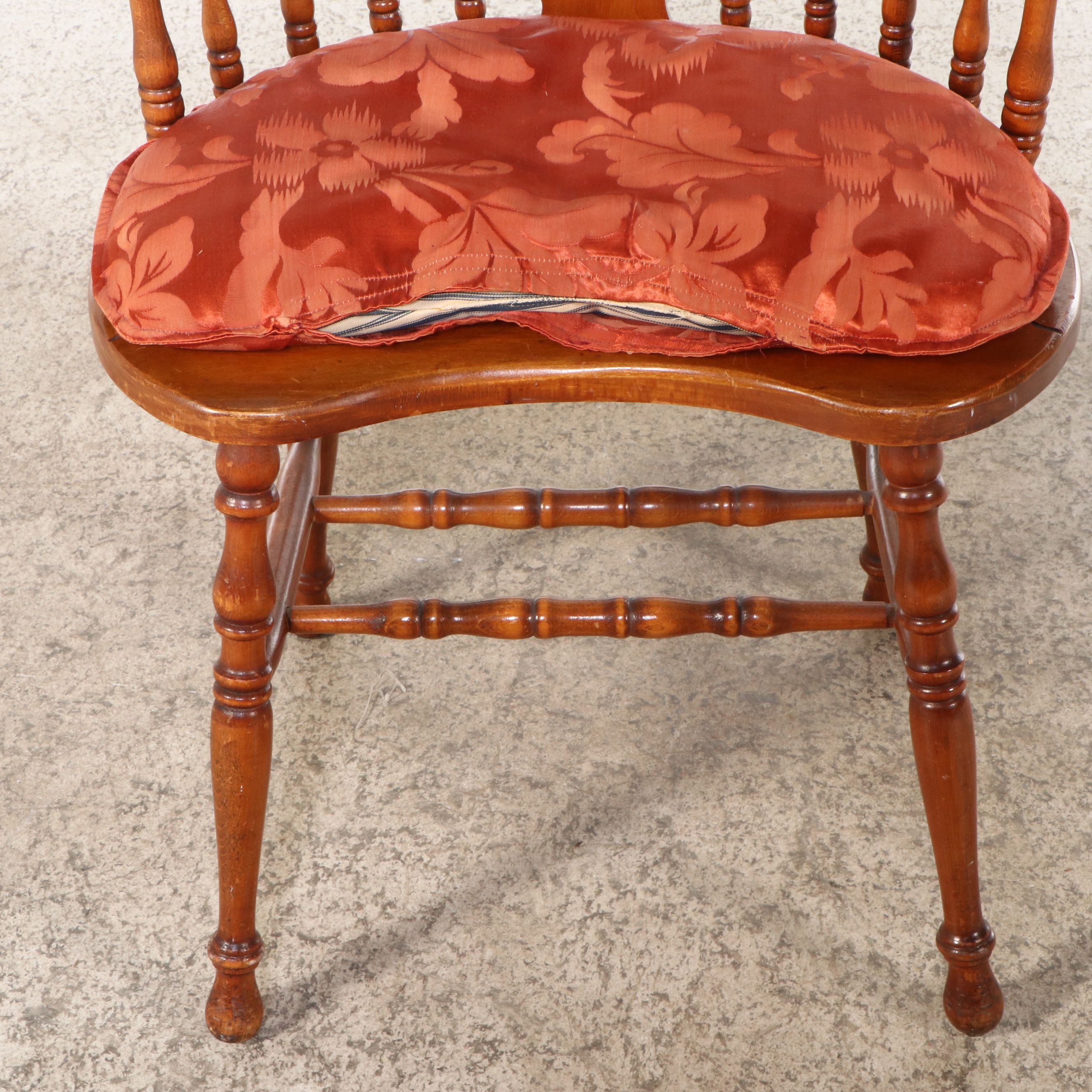 Maple Spindle-Back Kidney Shaped Side Chair | EBTH