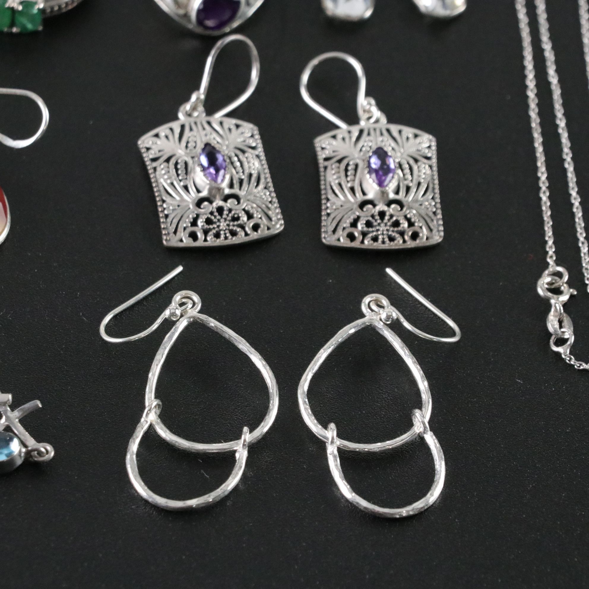 14 Assorted Sterling Silver Rings, Necklaces and Earrings | EBTH