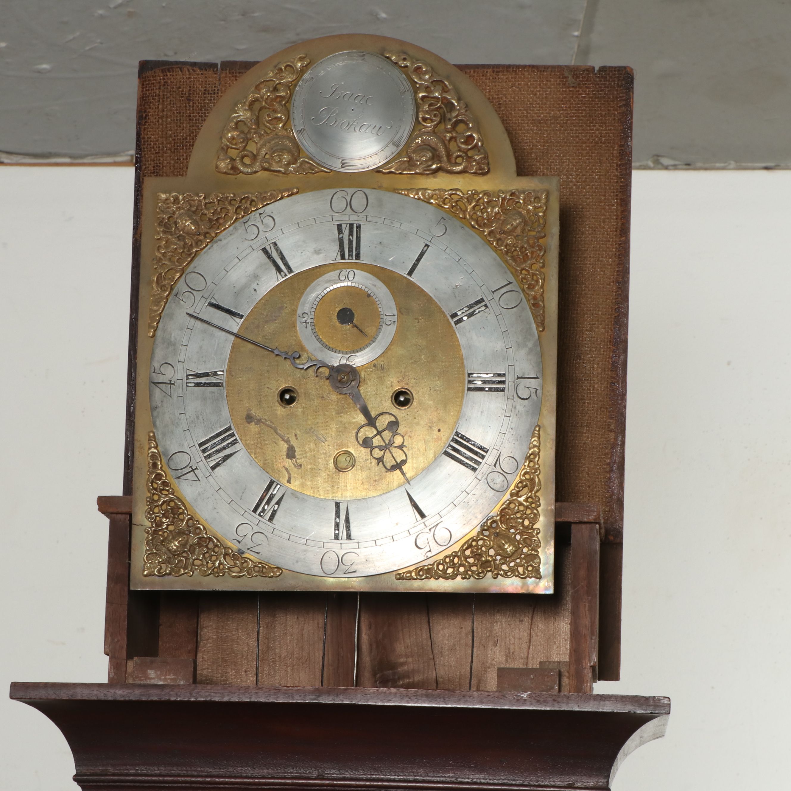 Isaac Brokaw American Chippendale Walnut Long Case Grandfather Clock | EBTH