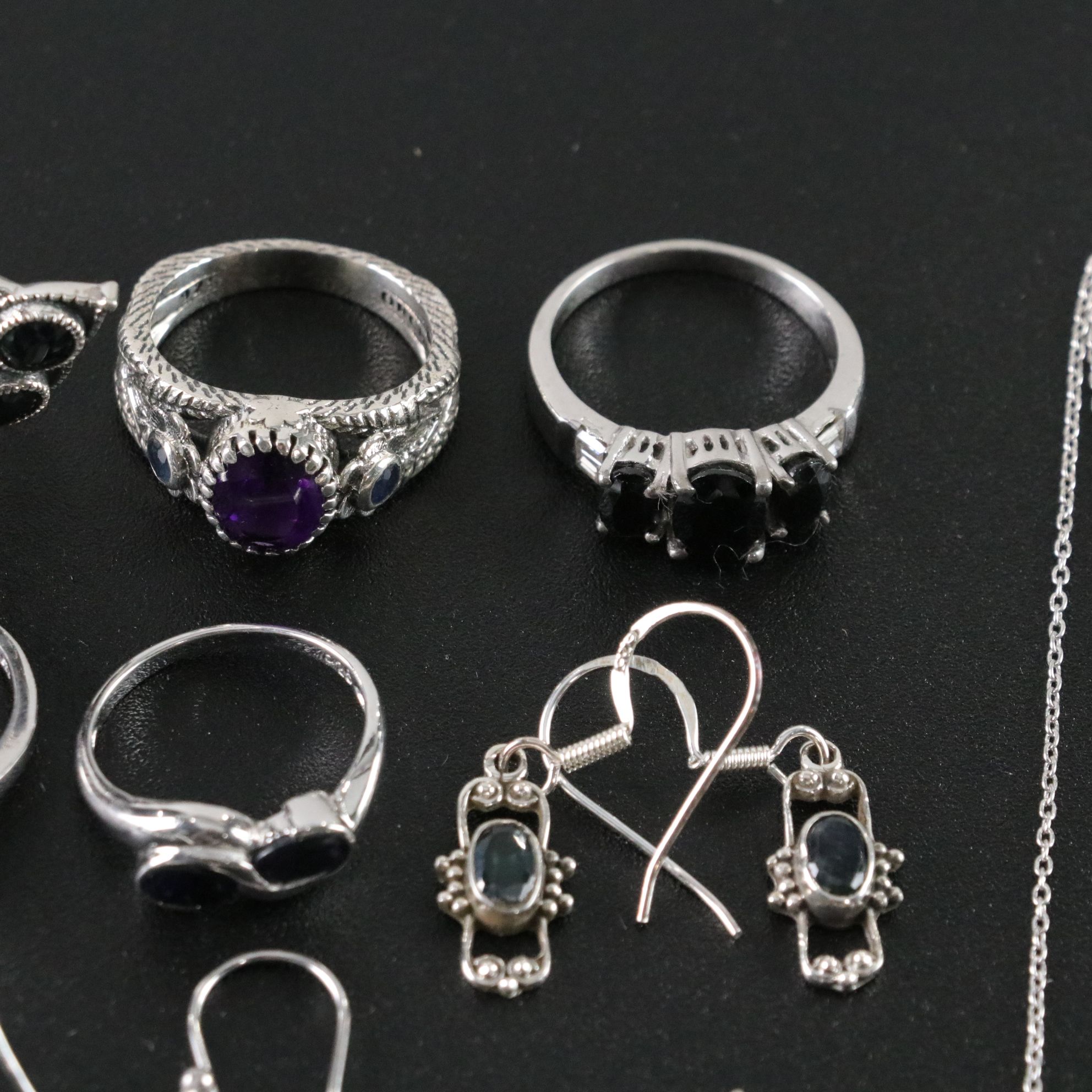 14 Assorted Sterling Silver Rings, Necklaces and Earrings | EBTH