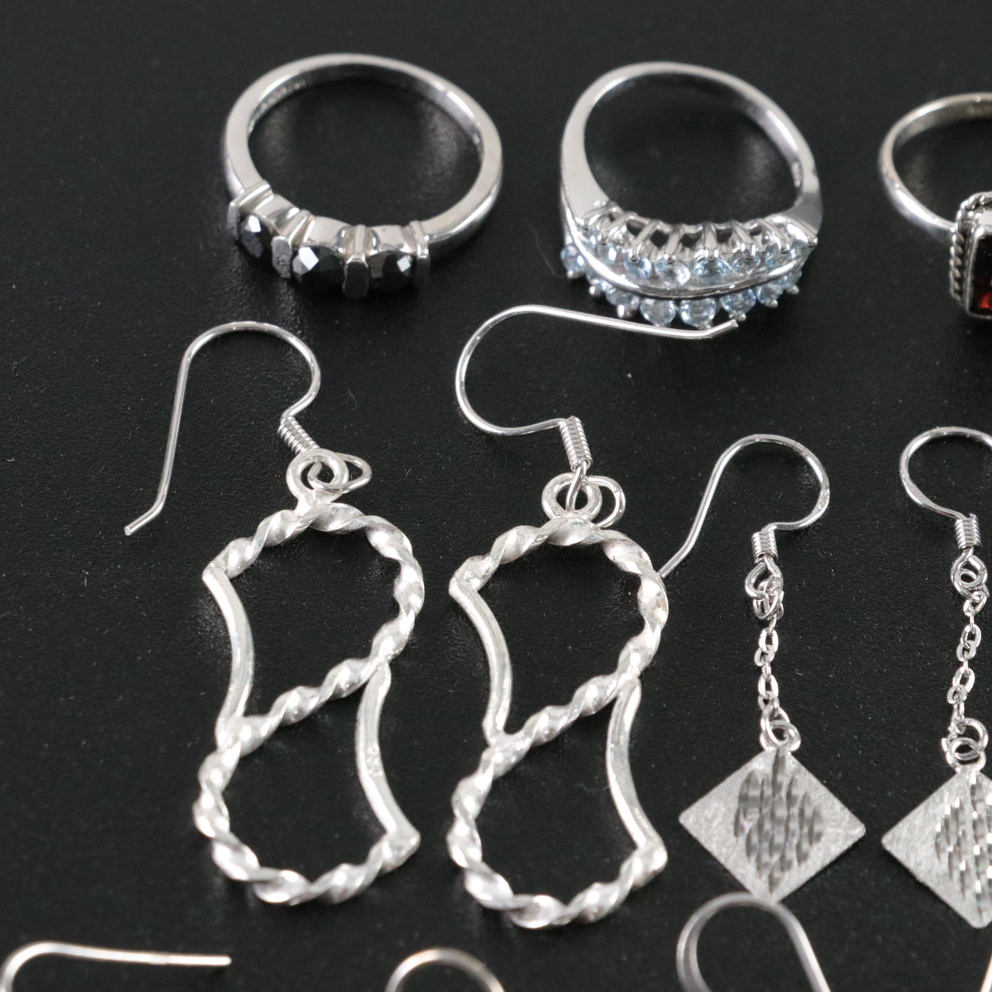 14 Assorted Sterling Silver Rings, Necklaces and Earrings | EBTH