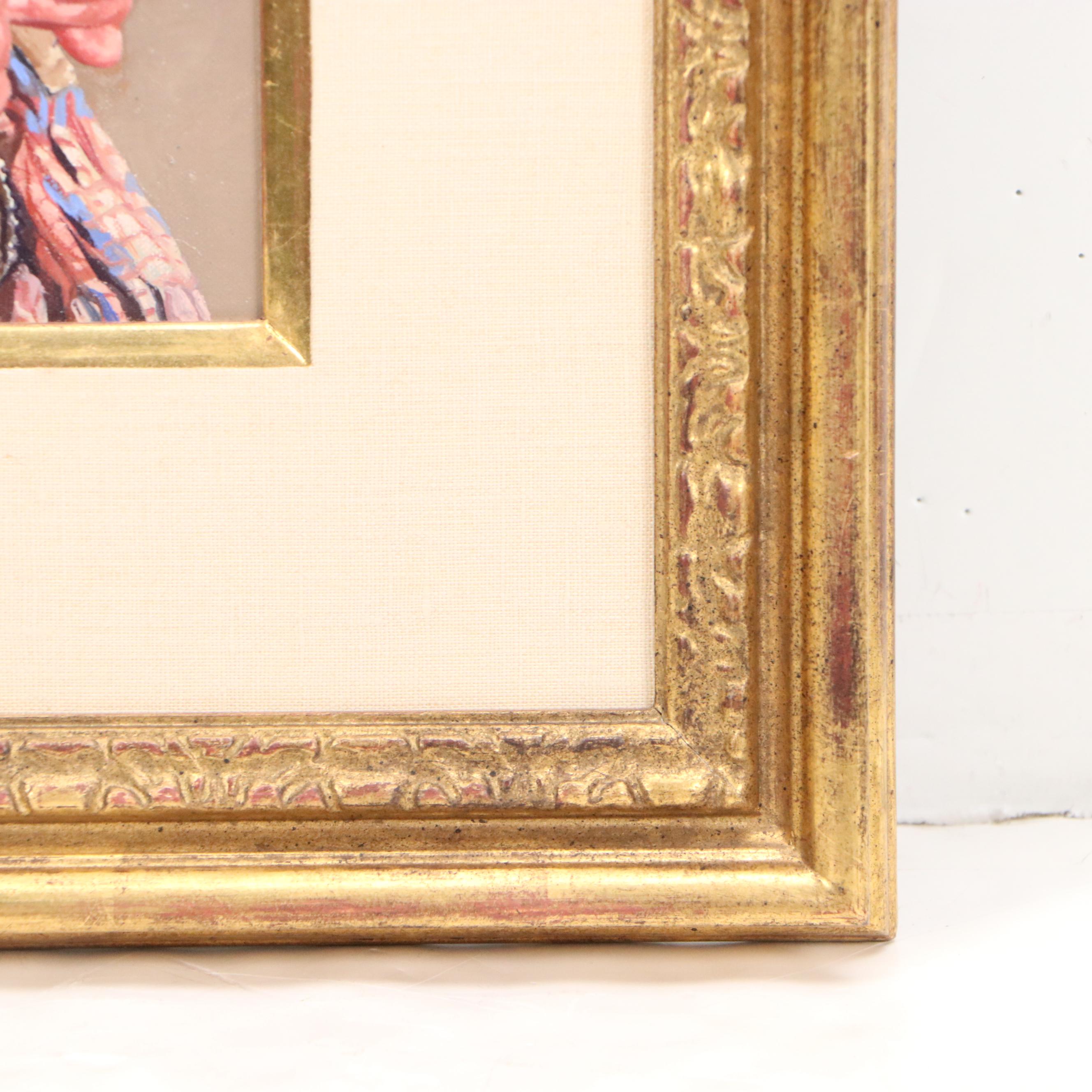 Ray Swanson Oil Painting Portrait of Indigenous Child, Late 20th ...