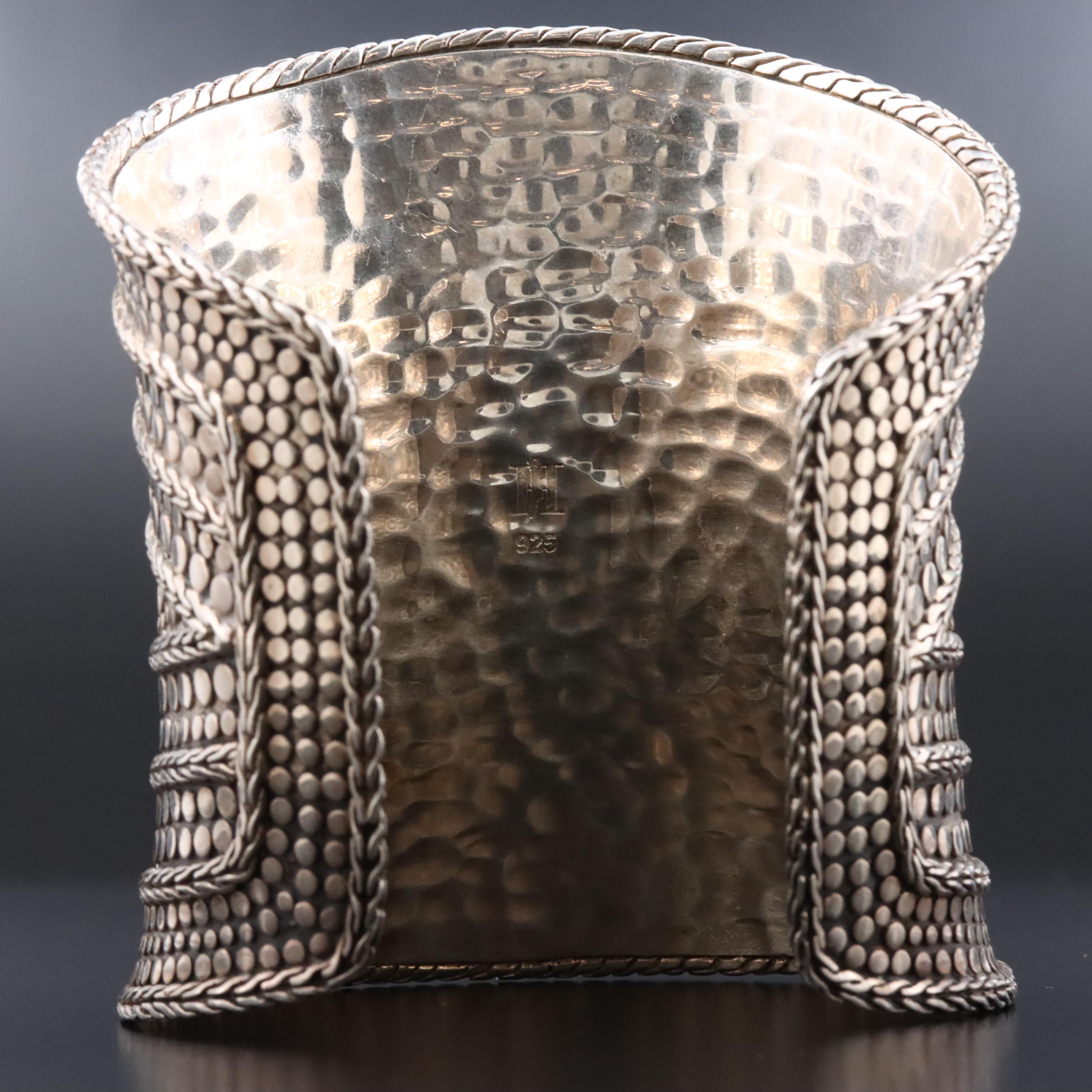 John Hardy Dot Sterling Elongated Contour Cuff Bracelet | EBTH