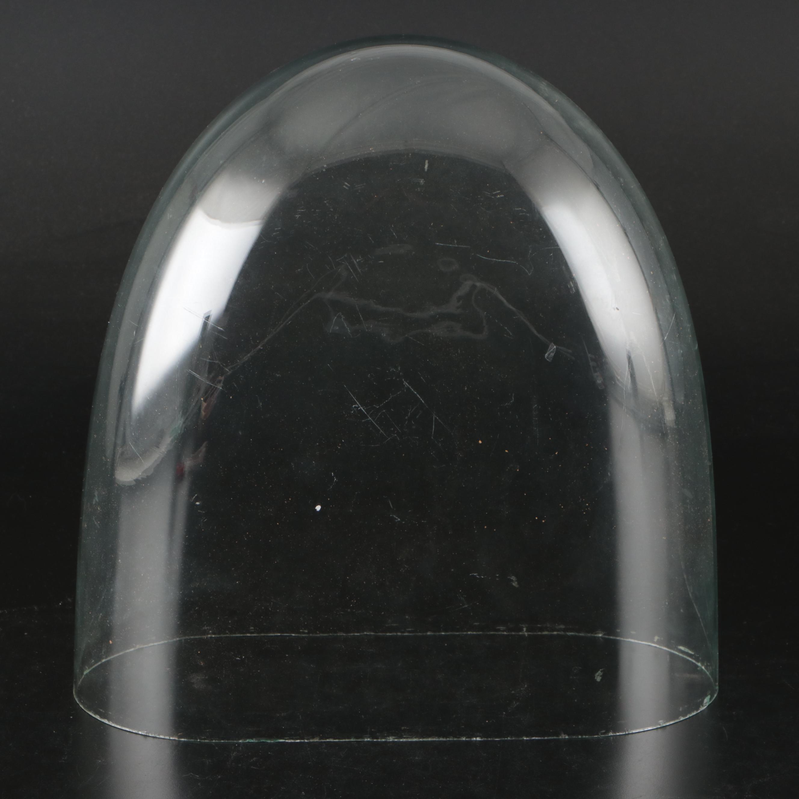 French Restoration Period Alabaster Portico Mantel Clock with Glass ...