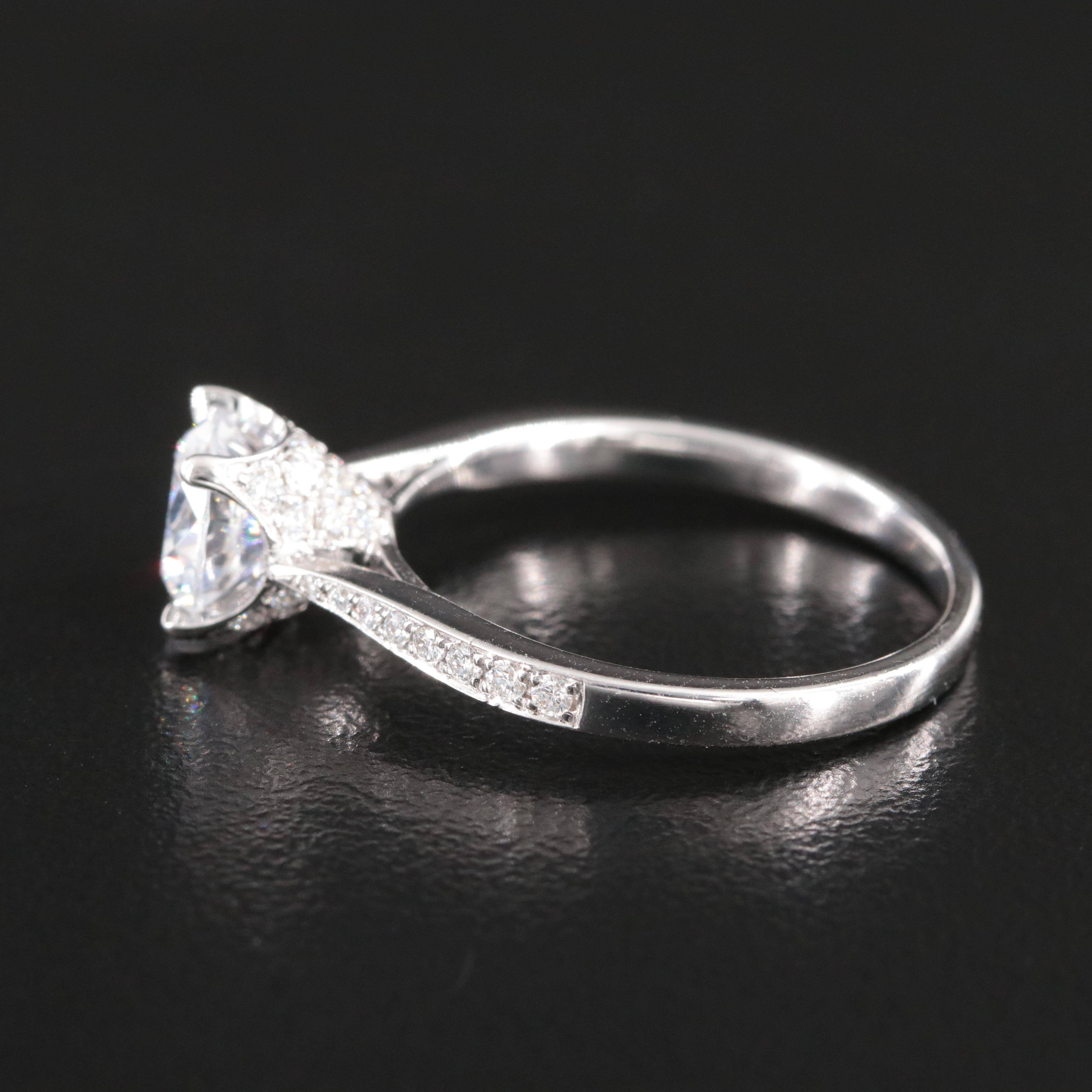 Simon G 18K 0.28 CTW Diamond Semi-Mount Ring with CZ Center | EBTH