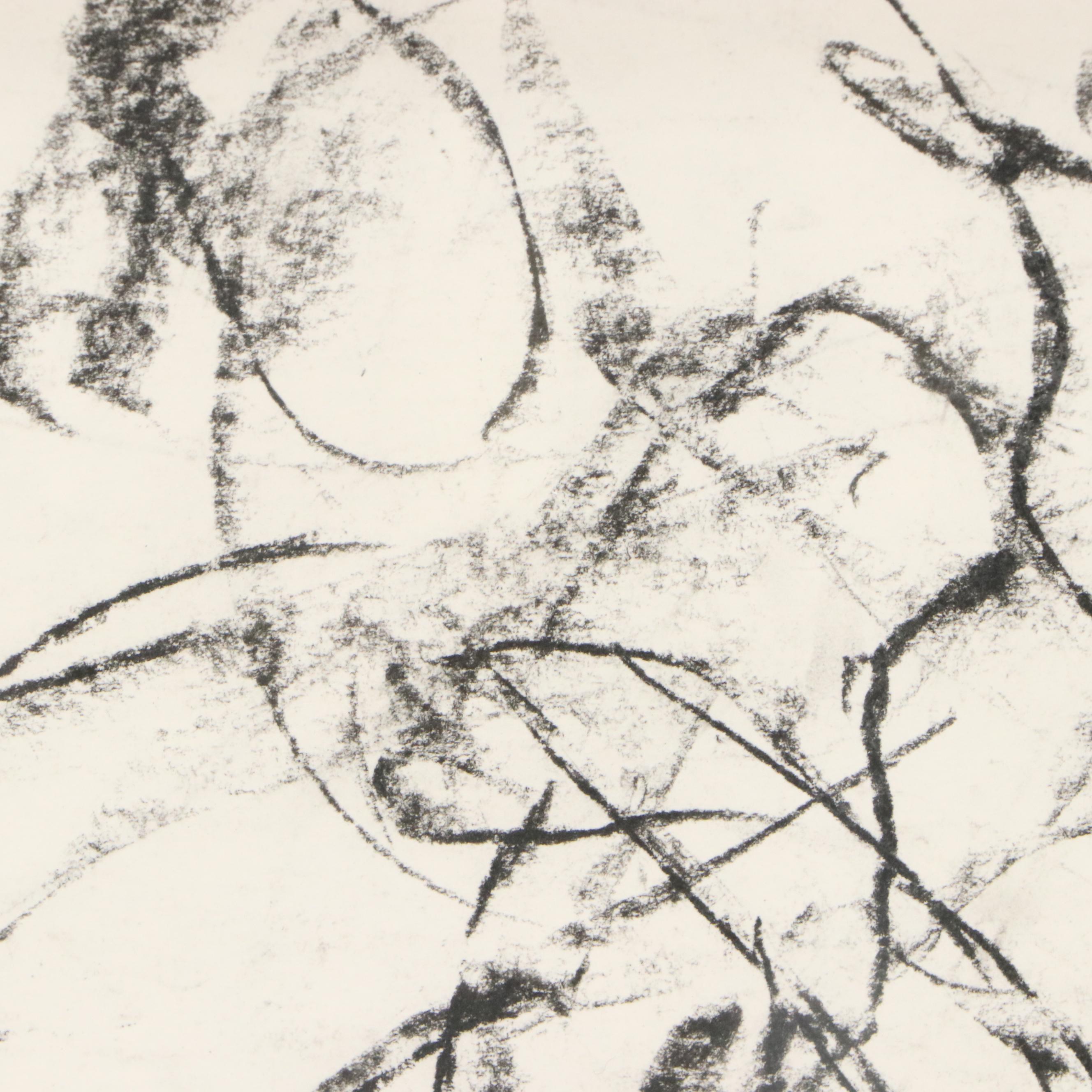 Paul Wagener Double-Sided Mixed Media Drawings of Nude Figure Studies ...