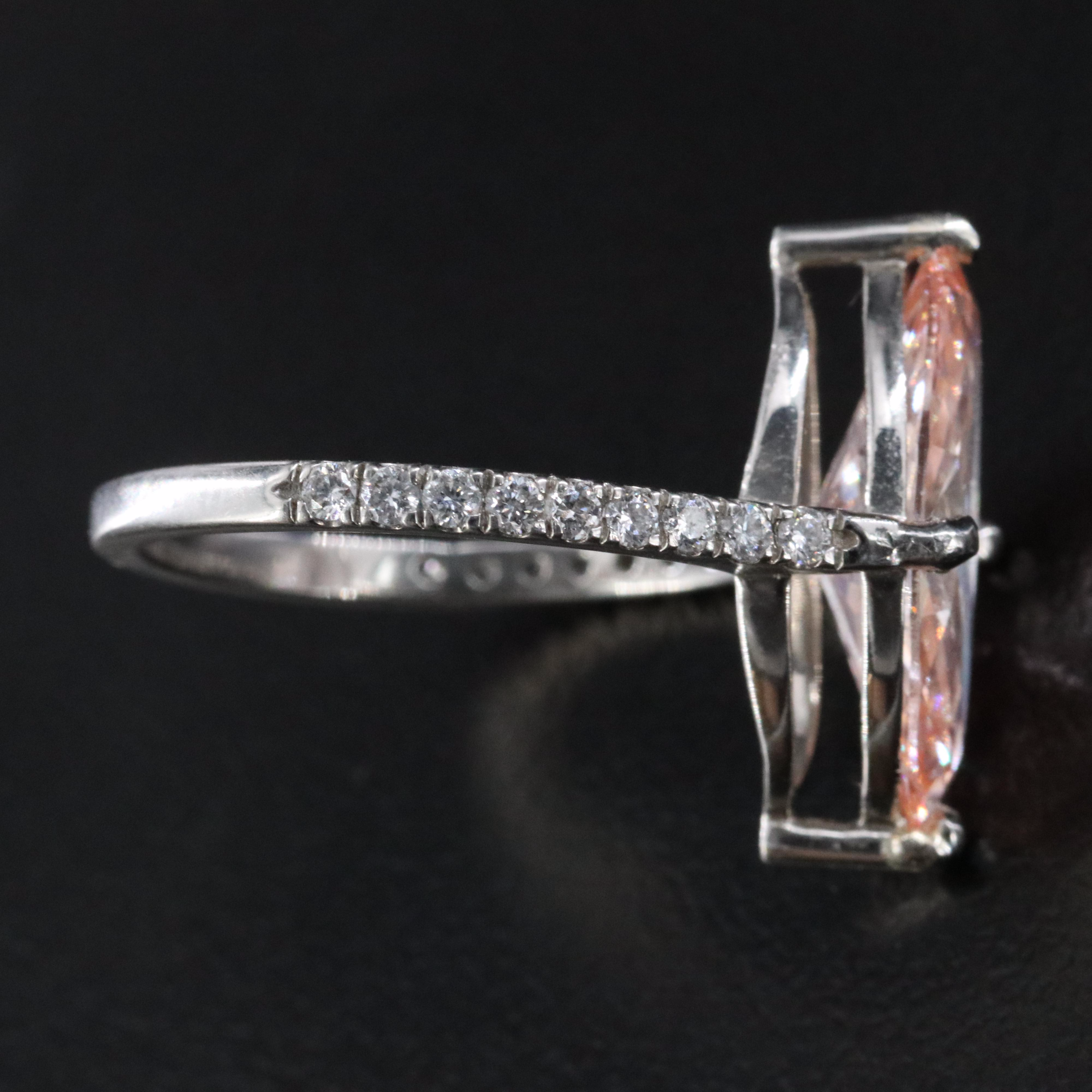 Platinum 3.47 CTW Lab Grown Diamond Ring with Fancy Pink and IGI Online ...