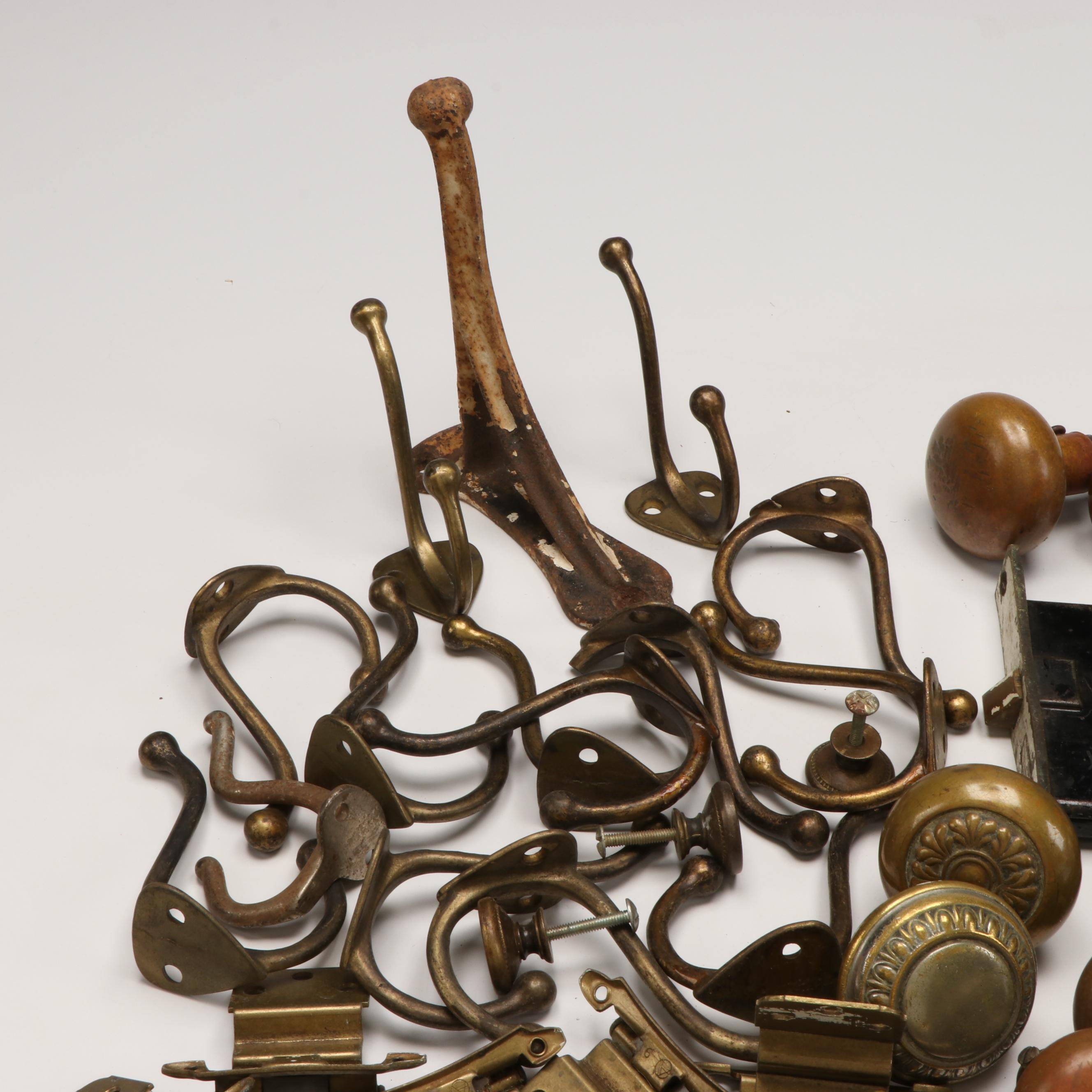 Brass Door Hinges, Wall Hooks, Doorknobs, and More Hardware and Salvage ...