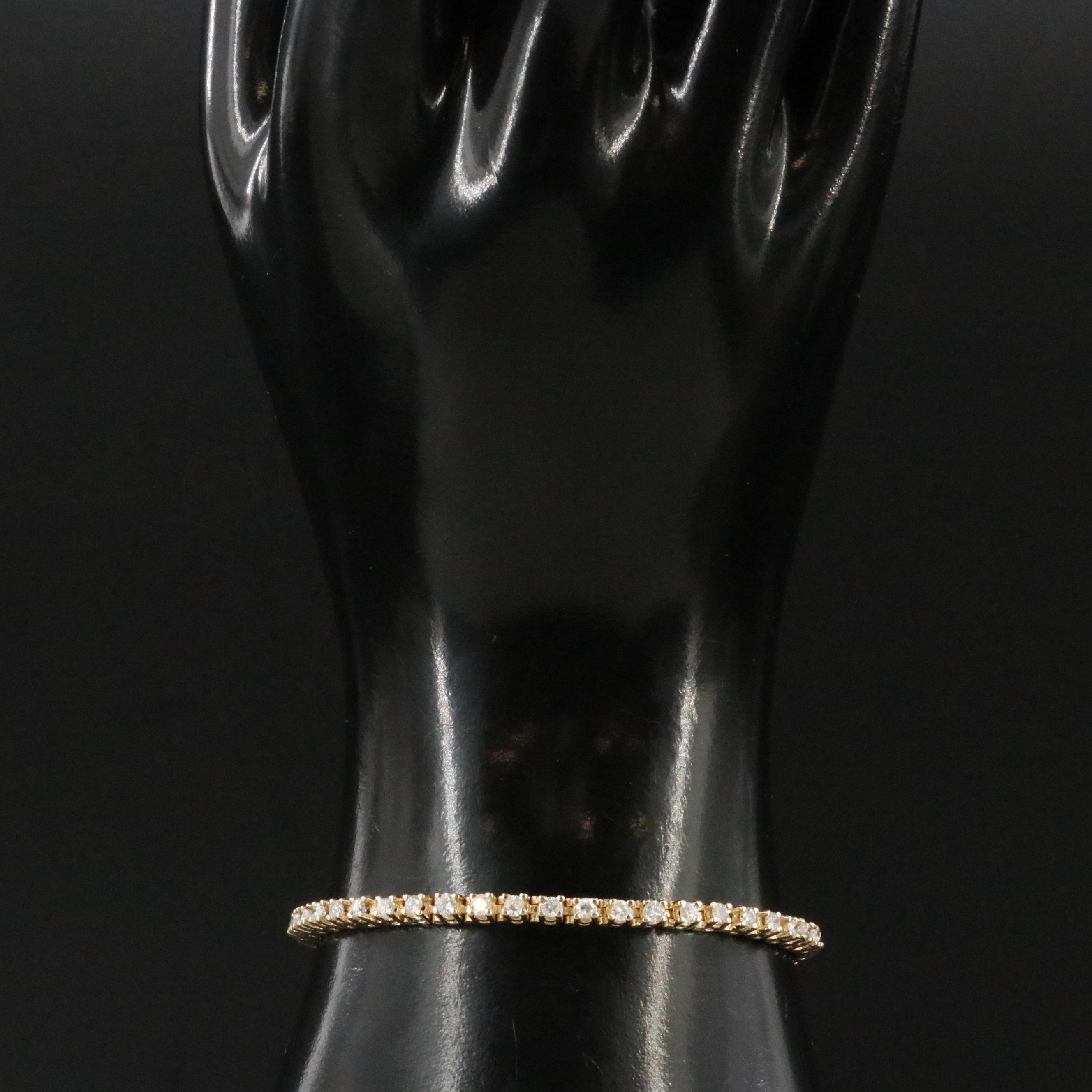 14K 2.19 CTW Diamond Line Bracelet | EBTH