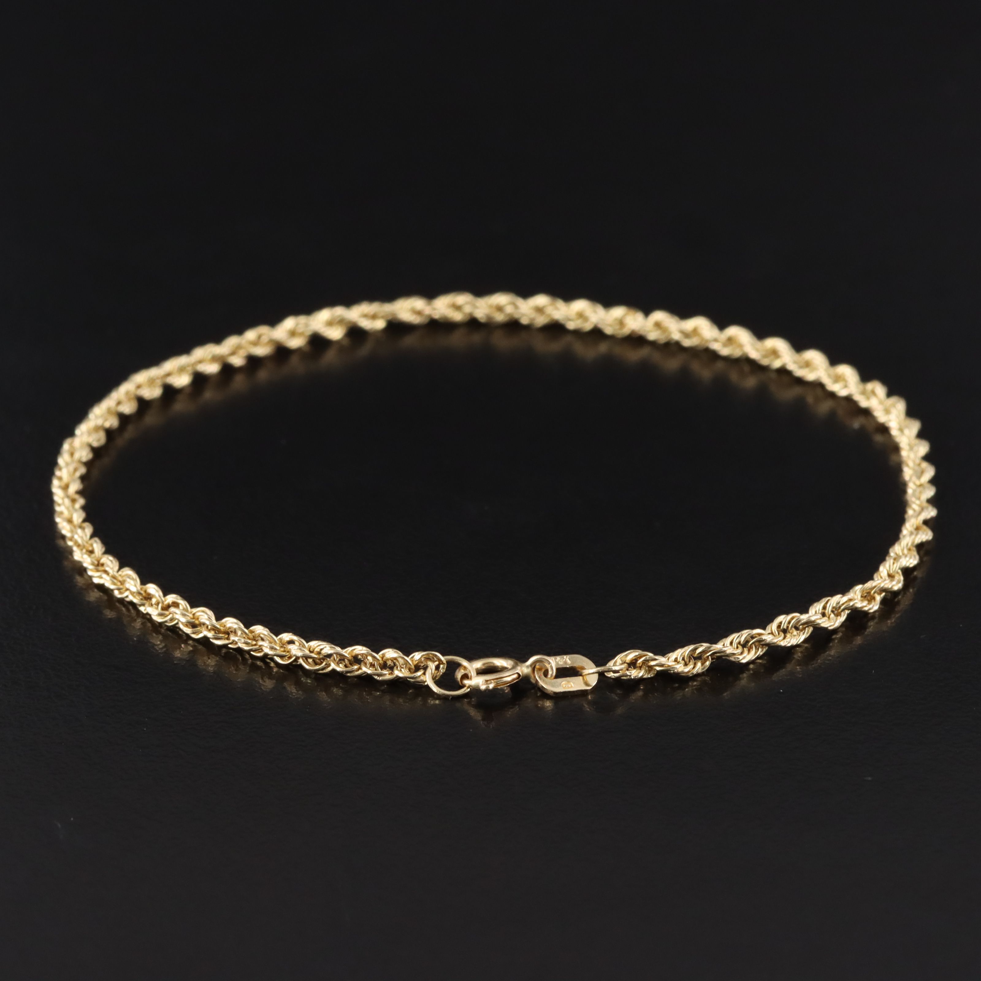 14K Braided Rope Chain Bracelet | EBTH