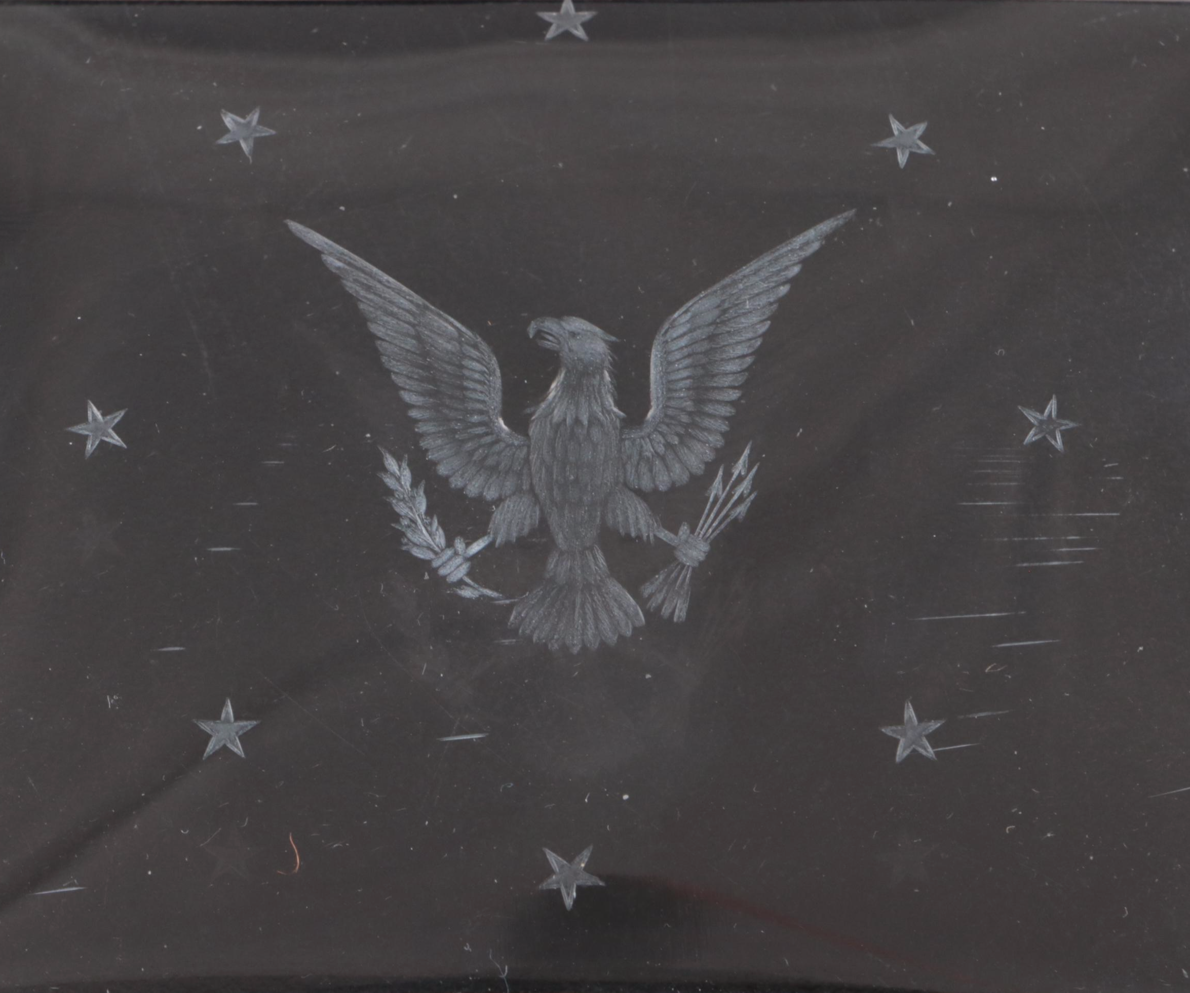 Steuben "President" Etched Glass Eagle Box, Mid to Late 20th Century | EBTH