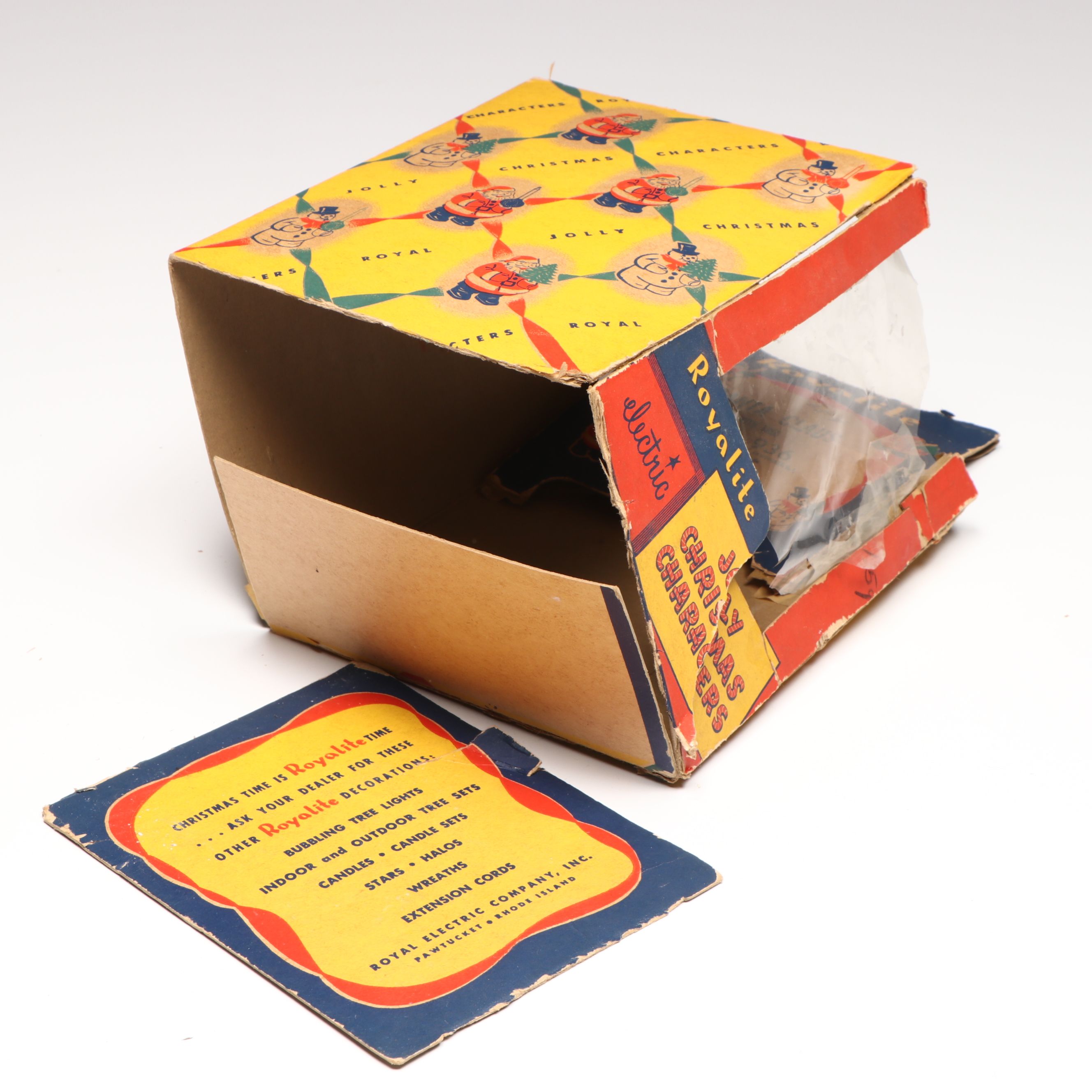 Royal Santa Claus with Tree with Other Plastic Blow Mold Snowman, Mid ...