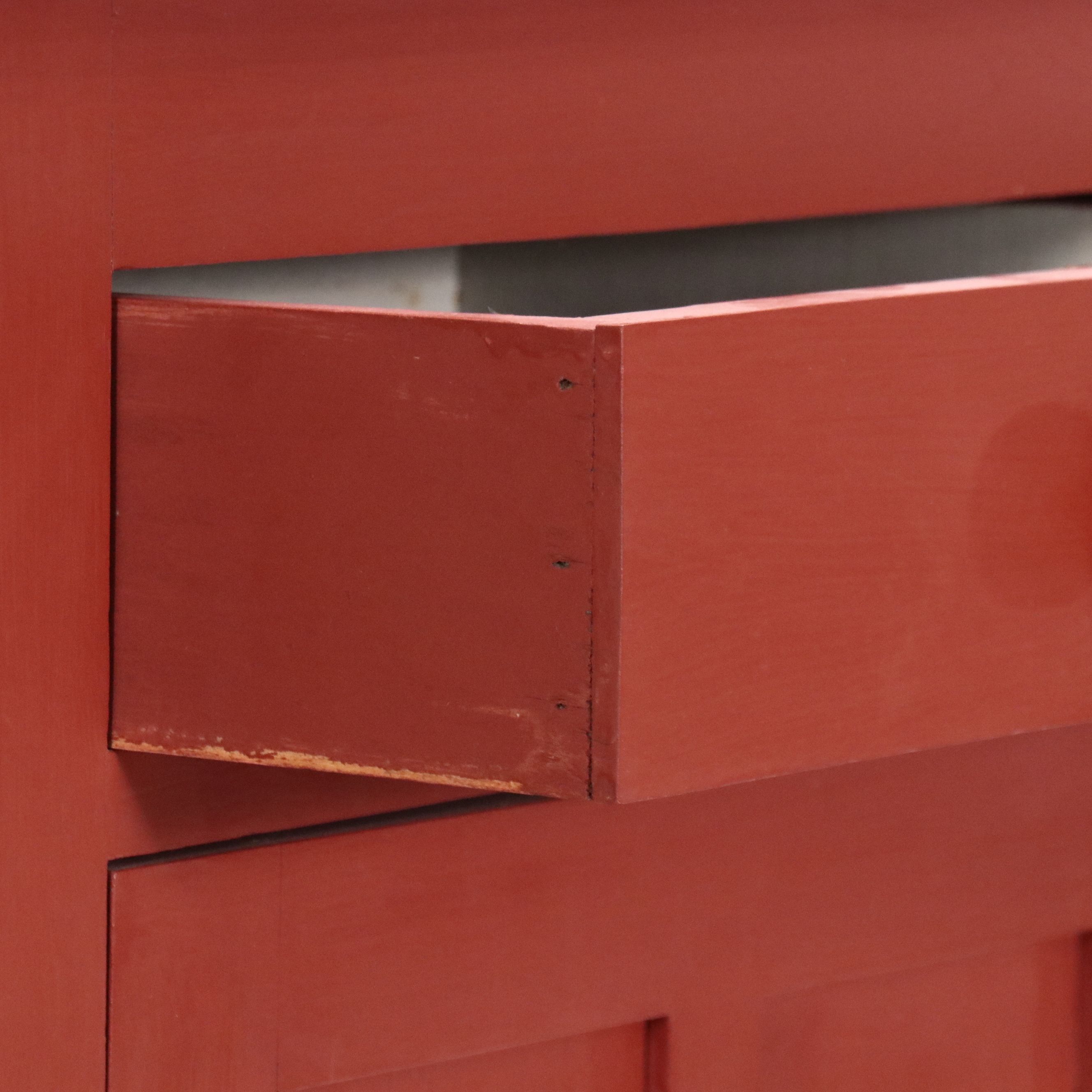 American Primitive Painted Pie Safe with Punched Tin Side Panels | EBTH