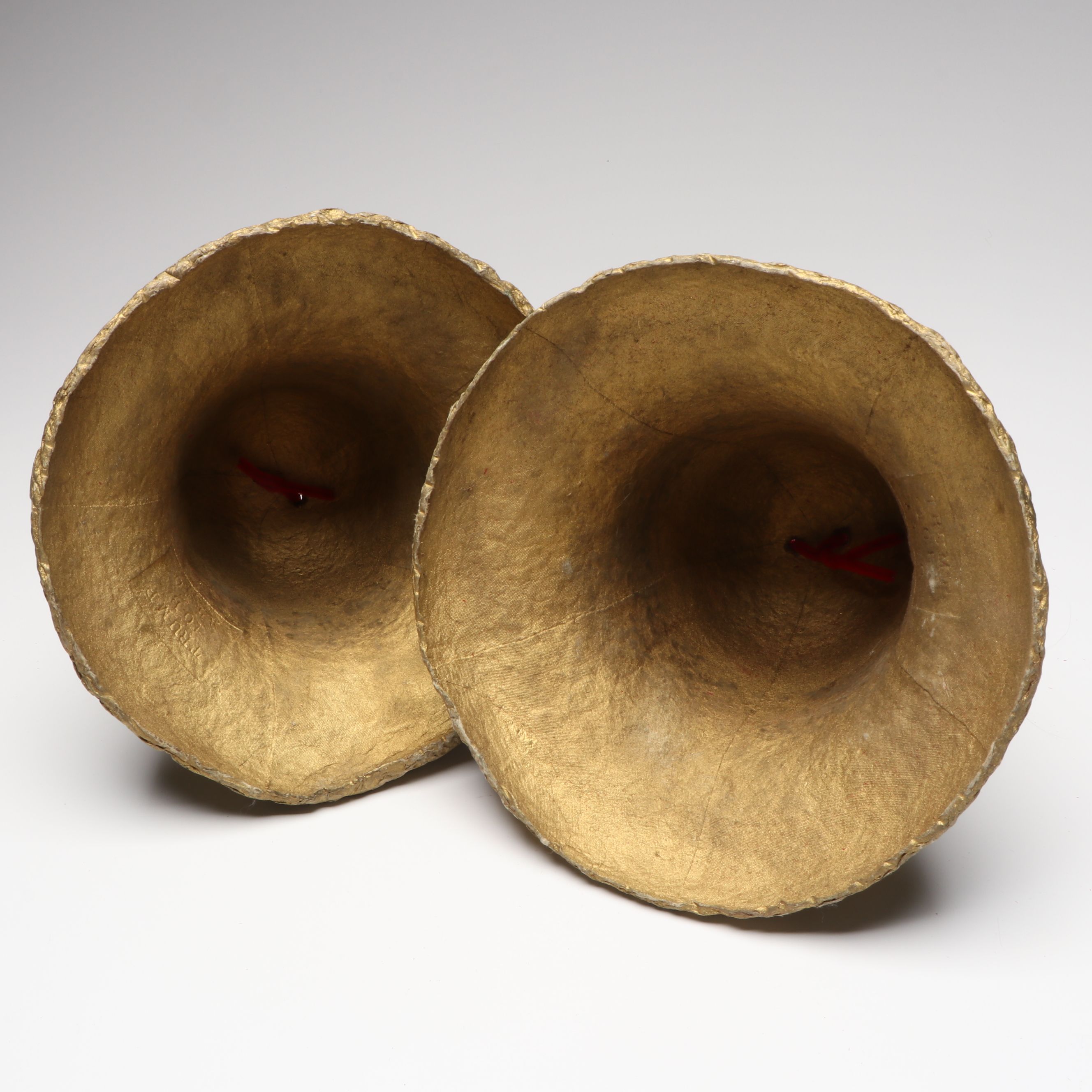 Papier-Mâché Santa Boot with Paper Bells and Reindeer | EBTH