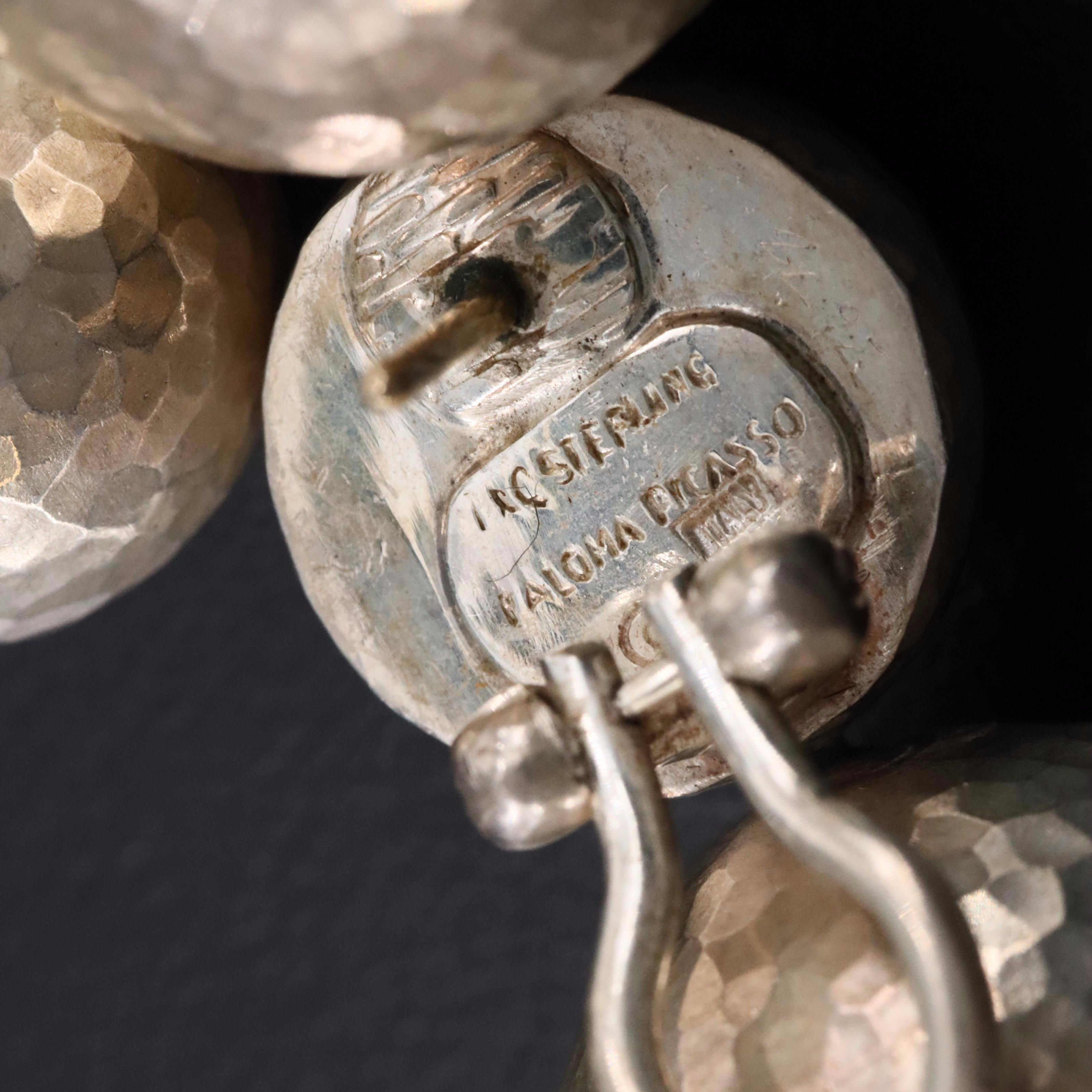 Paloma Picasso for Tiffany & Co. "Planets" Sterling Hammered Ball Drop ...